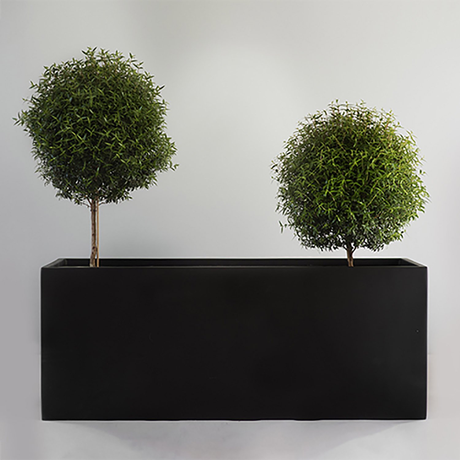 Black Rectangle Planters CORE Black Metal Rectangular Planters Kebur