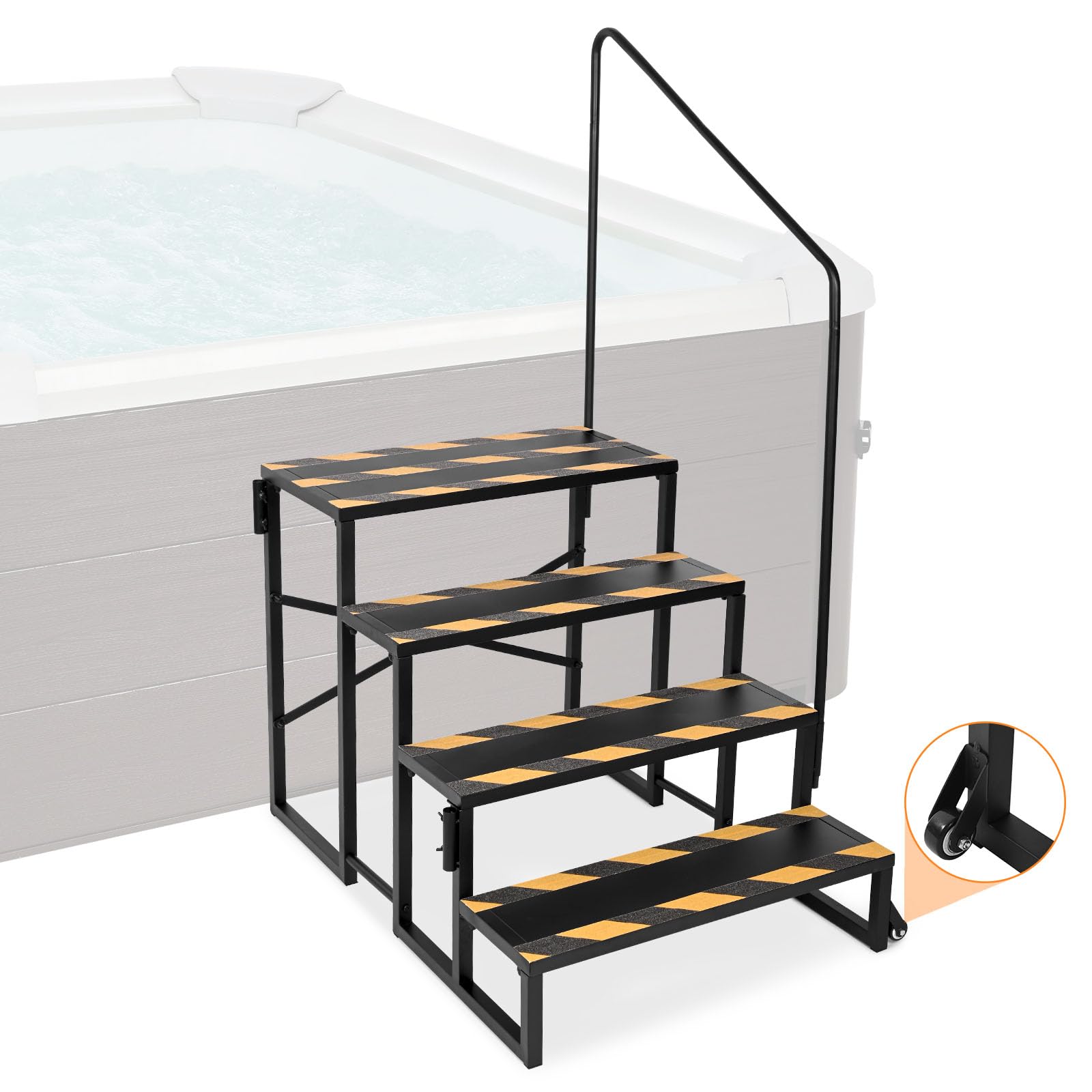 Amazon.com: ISXACFF 4-Step RV Steps Outdoor Spa Step Ladder with Side ...