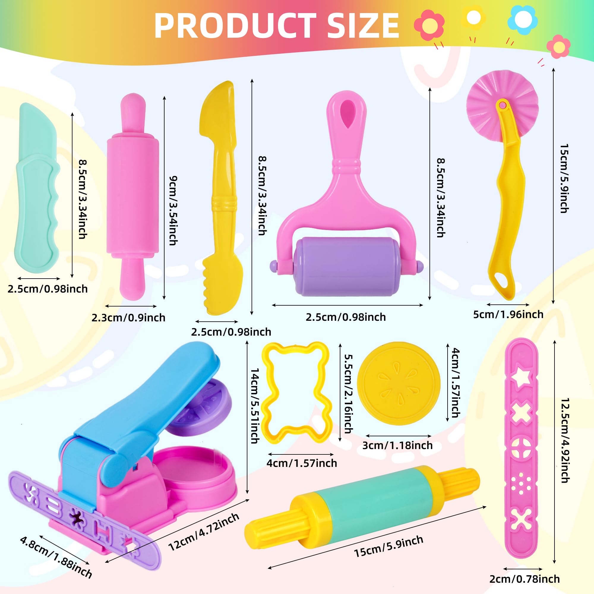 Snapklik.com : Oun Nana Playdough Tools And Accessories For Kids, 22 ...