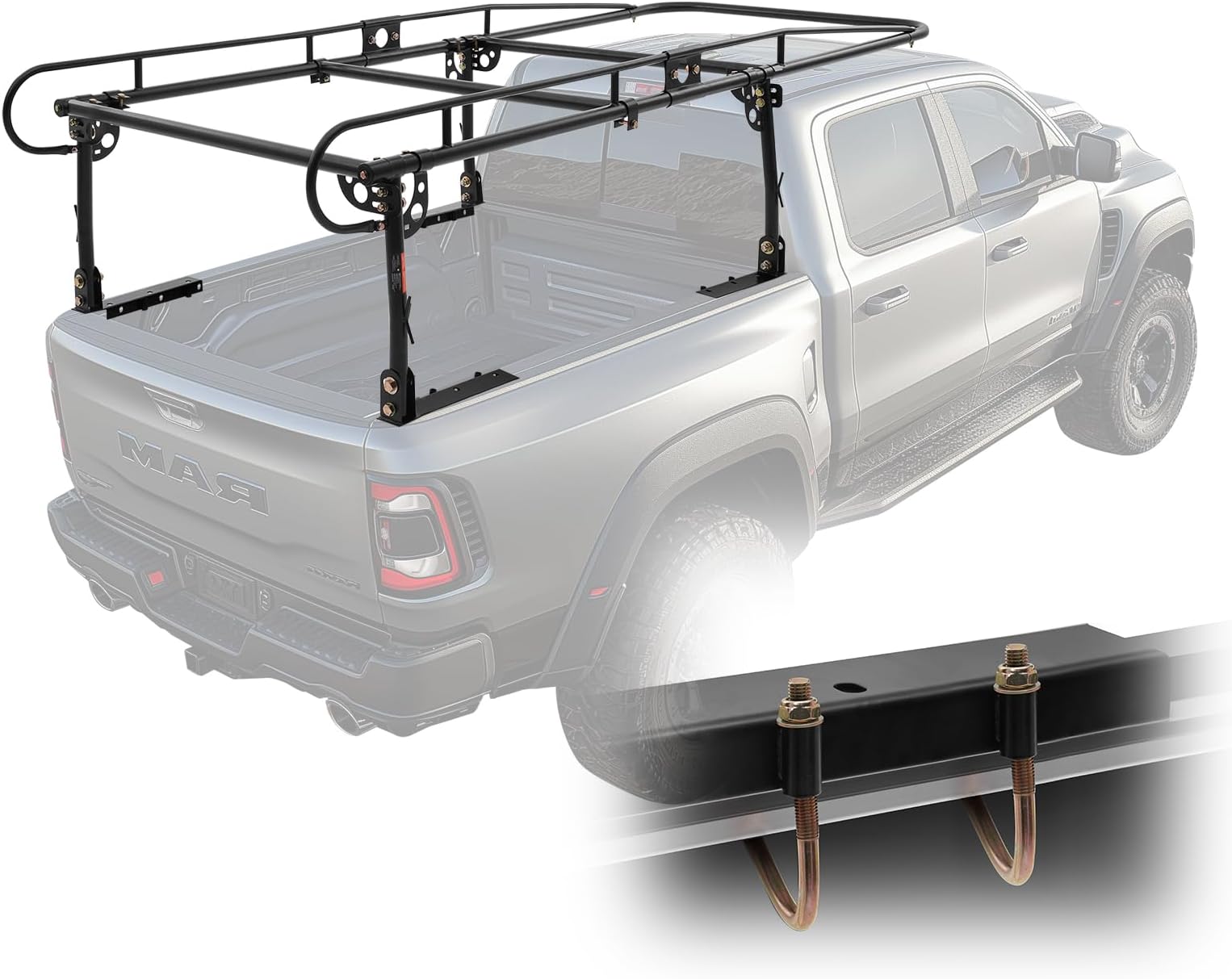 Amazon.com: VEVOR Truck Ladder Rack, 1000 LBS / 454 KG Strong Capacity ...