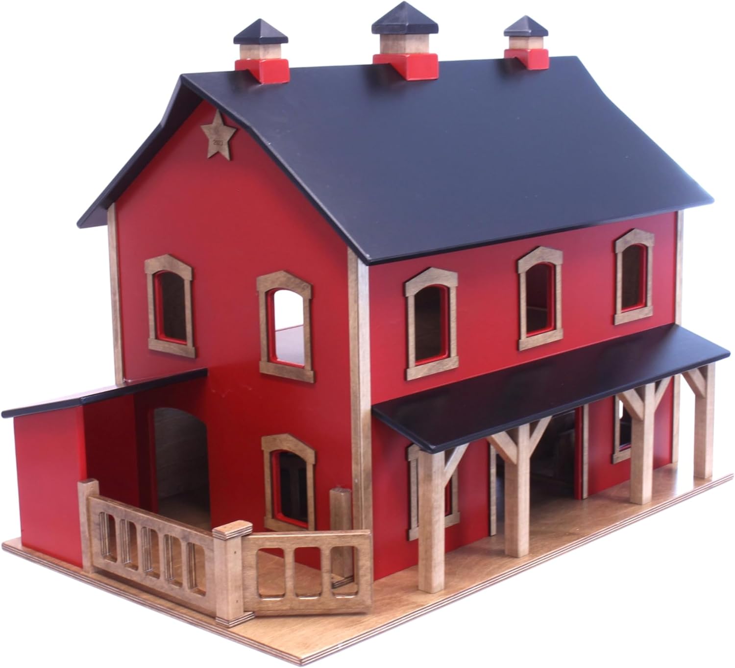 Amazon.com: AmishToyBox.com Large Pennsylvania Bank Barn Toy, Deluxe ...
