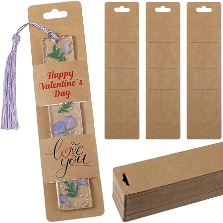 Amazon.com: 50 Set Bookmark Cardboard Gift Boxes Resin Bookmark Holder ...