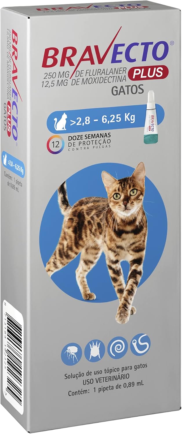Bravecto Plus Antipulgas E Carrapatos Gatos 2 8 A 6 25Kg Em Promo o No