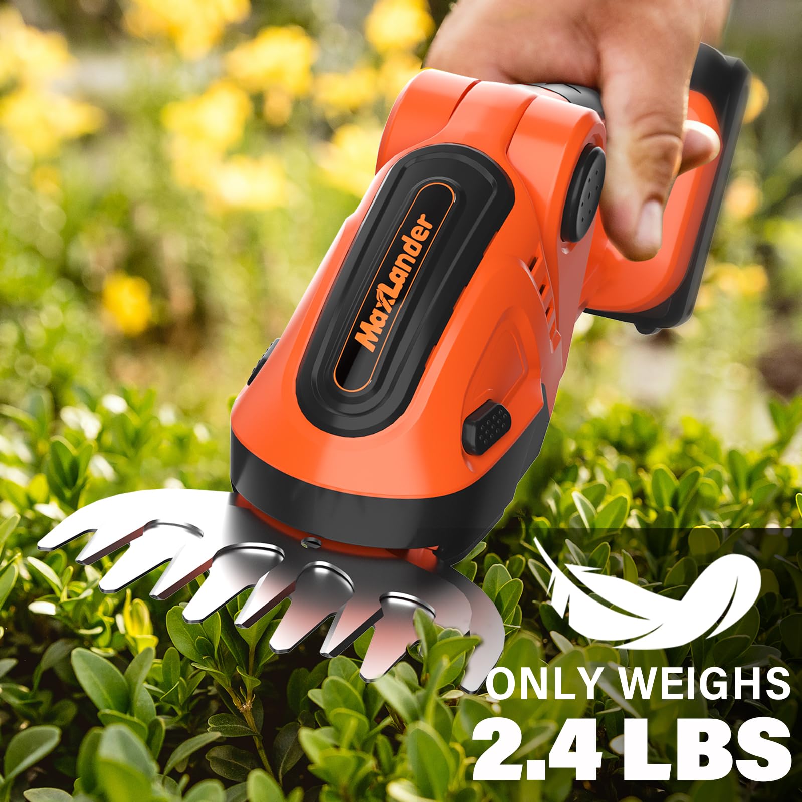 Snapklik.com : MAXLANDER Cordless Grass Shears & Hedge Trimmer, 2-in-1 ...