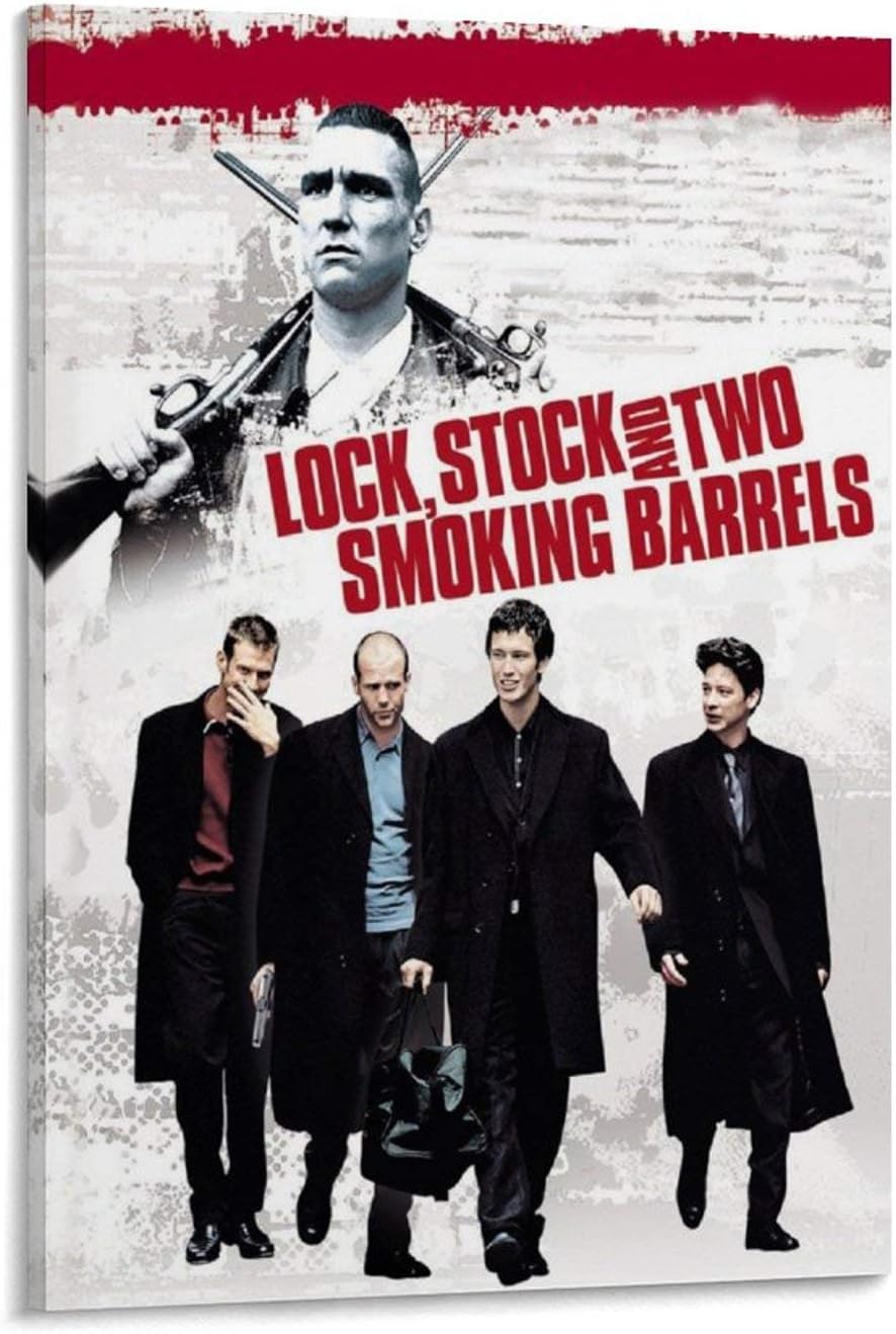 QWSDE Póster clásico de la película Jason Statham Lock y dos barriles ...