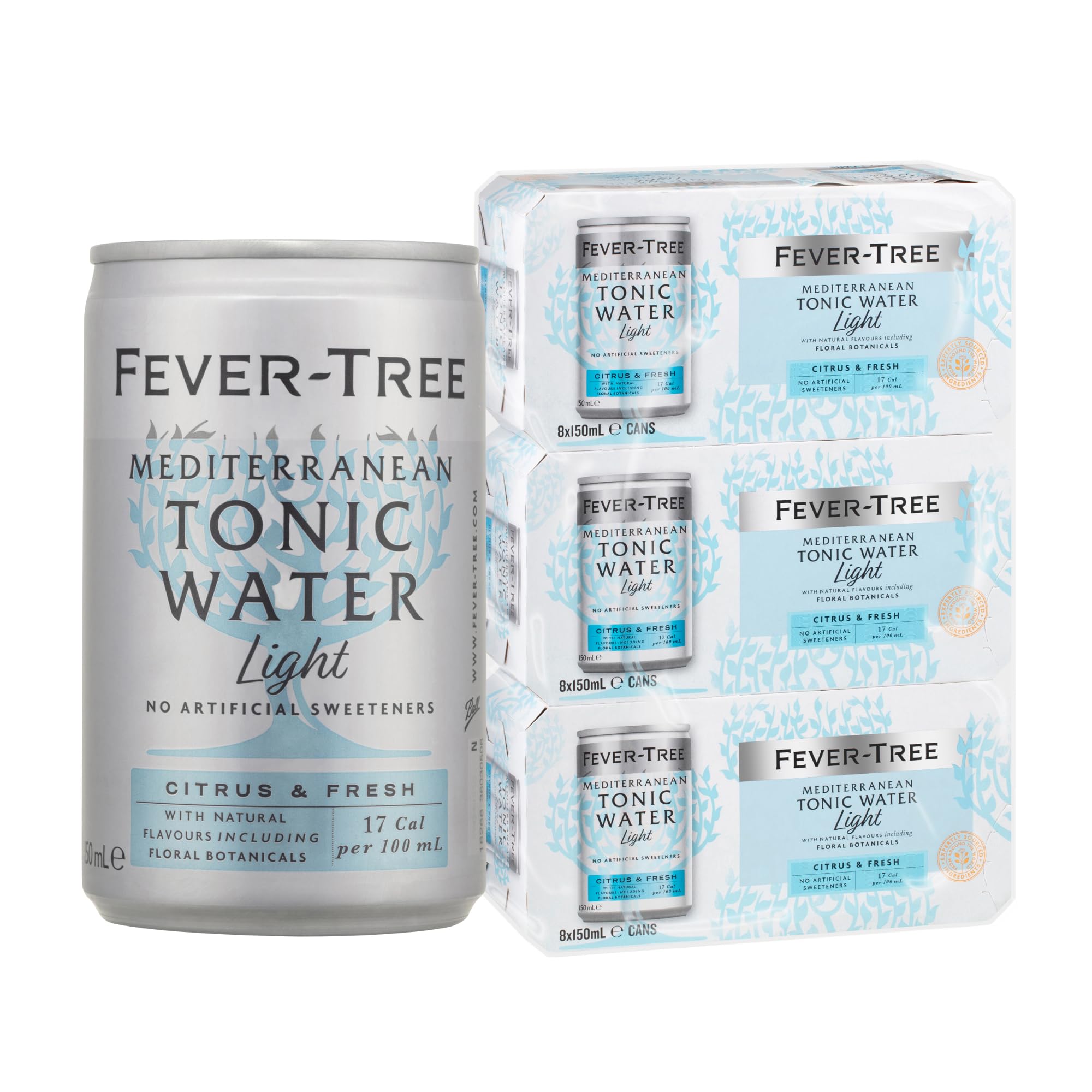 Fever-Tree Refreshingly Light Mediterranean Tonic Water, Premium ...