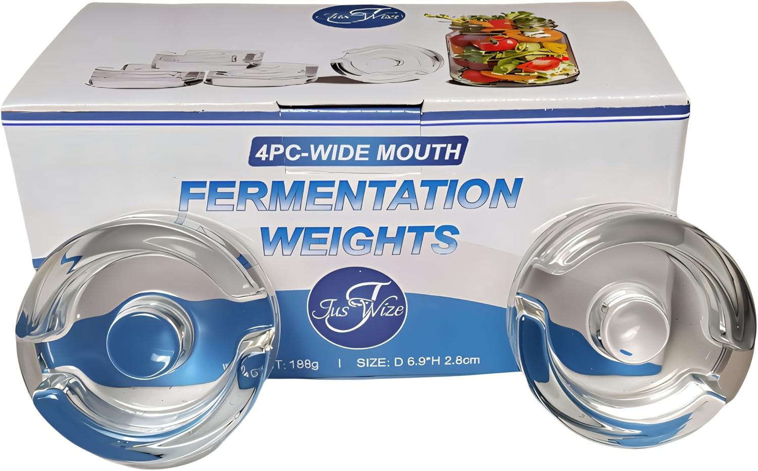 Amazon.com: JusWize 4-Pack Fermentation Glass Weights With Easy Grip ...