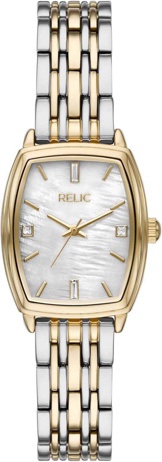 Amazon.com: RELIC by Fossil Women's Eliza Three-Hand Two-Tone Metal ...