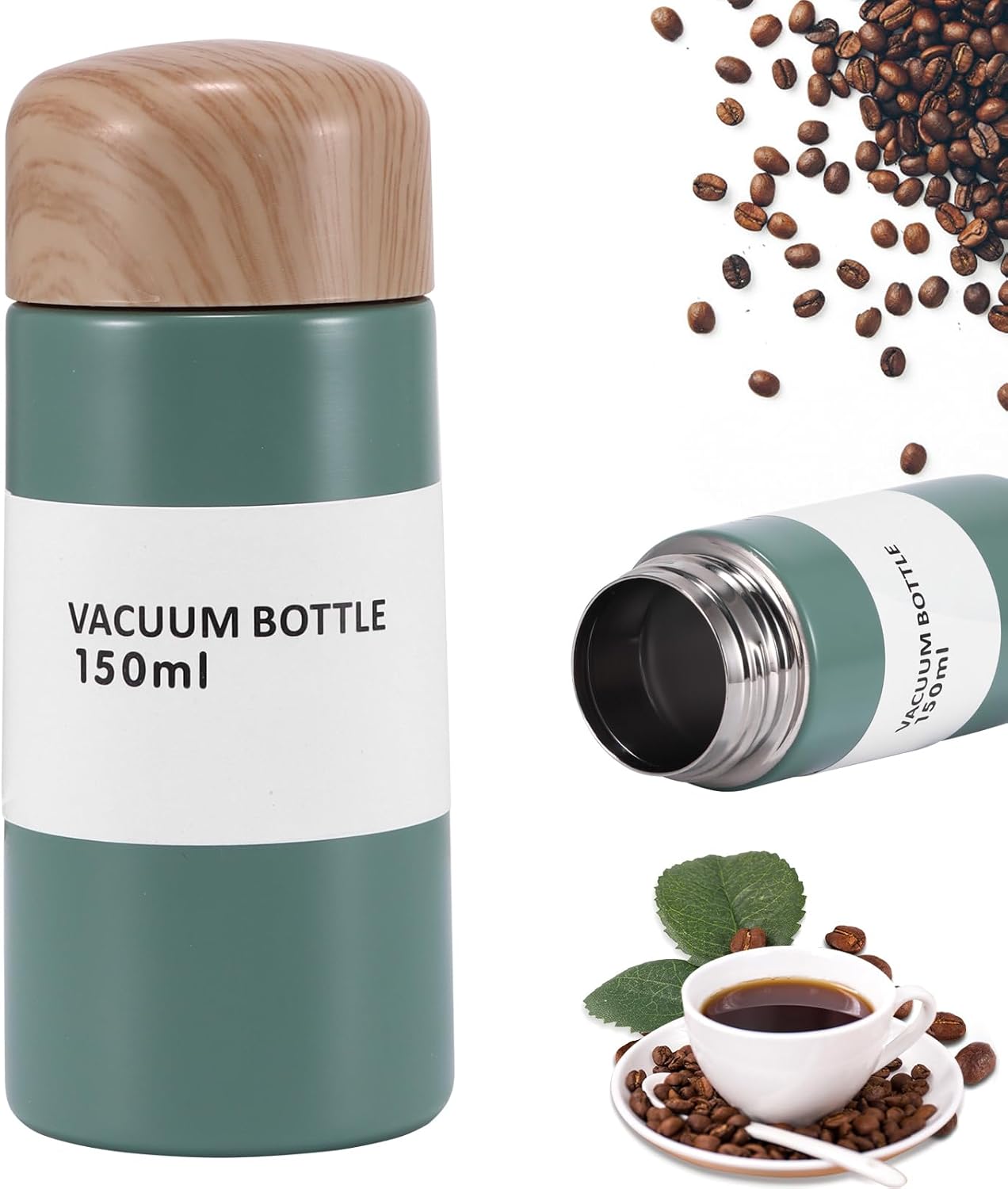 Pwocvoe Small Thermos Flask, 150ml Stainless Steel Small Thermos Flasks ...