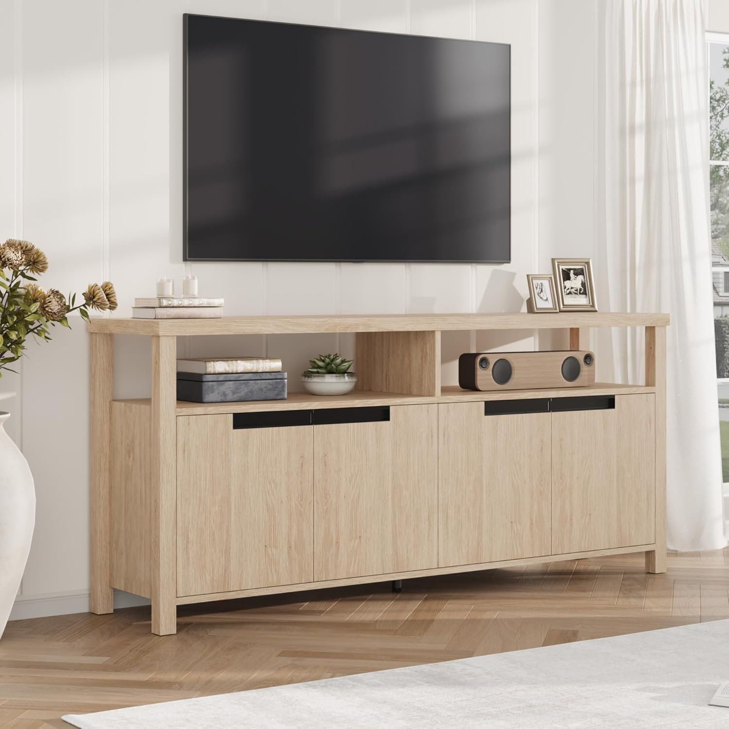 Amazon.com: TV Stand for 70 Inch TV, 63 Inch Long Farmhouse ...