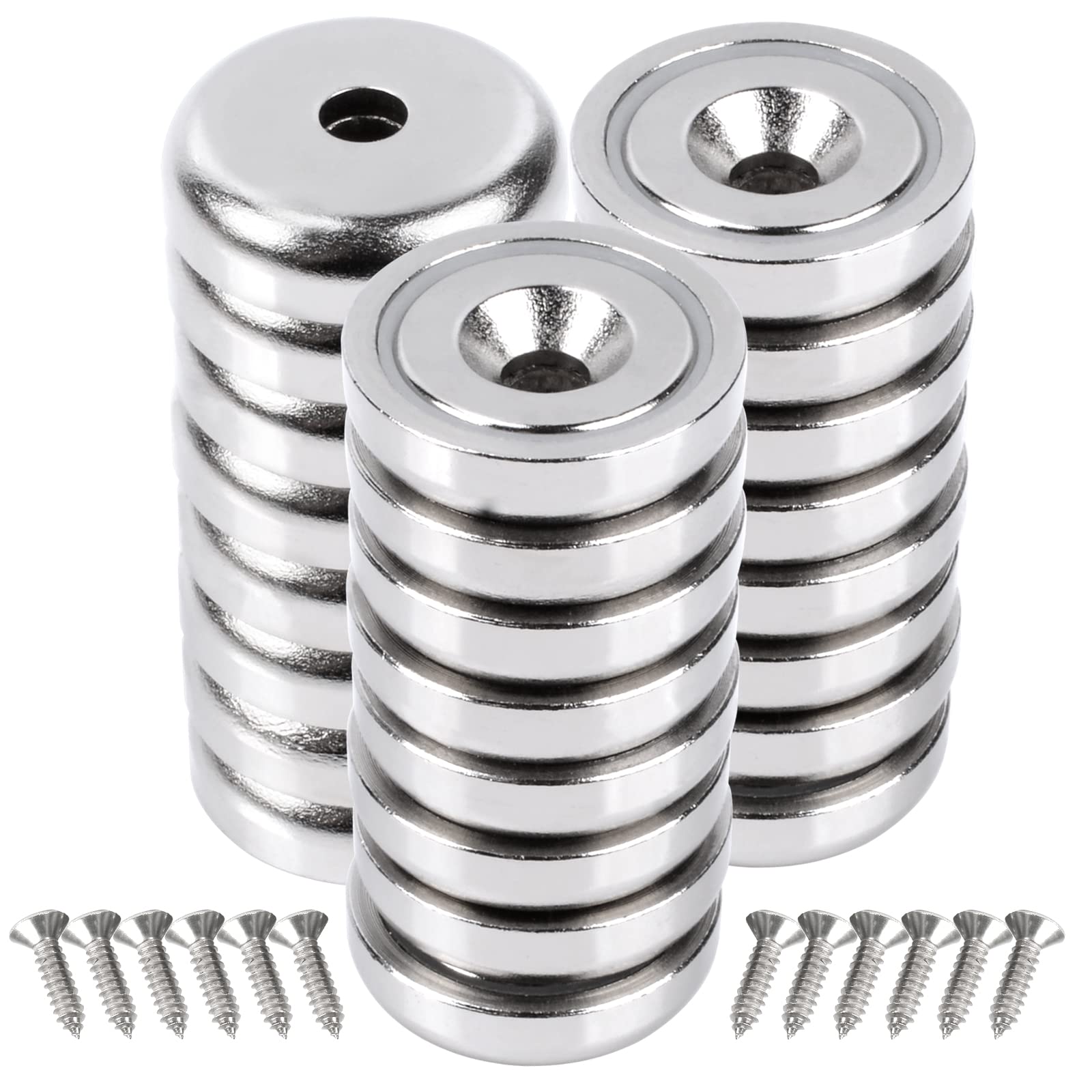 Snapklik.com : 24Pcs Super Strong Round Cup Neodymium Magnets Heavy ...