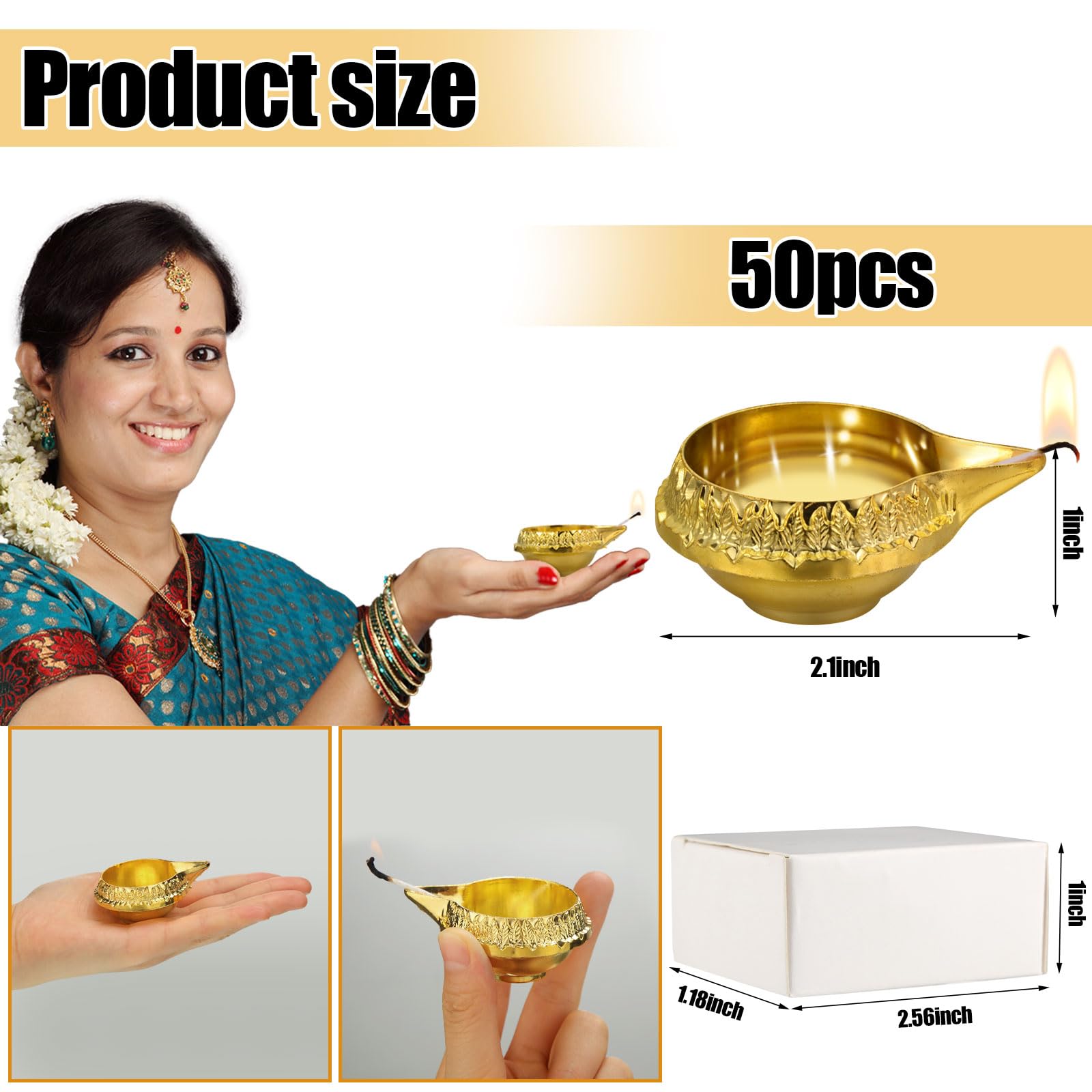 Retisee Kuber Diya for Diwali Decoration Brass Metal Oil Lamp ...