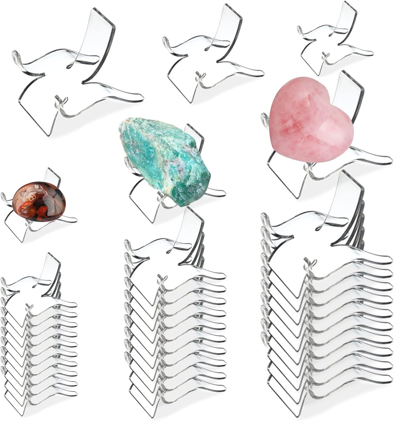 Amazon.com: (36 PCS 3 Size Display Stand,Acrylic Rock Display Stands ...