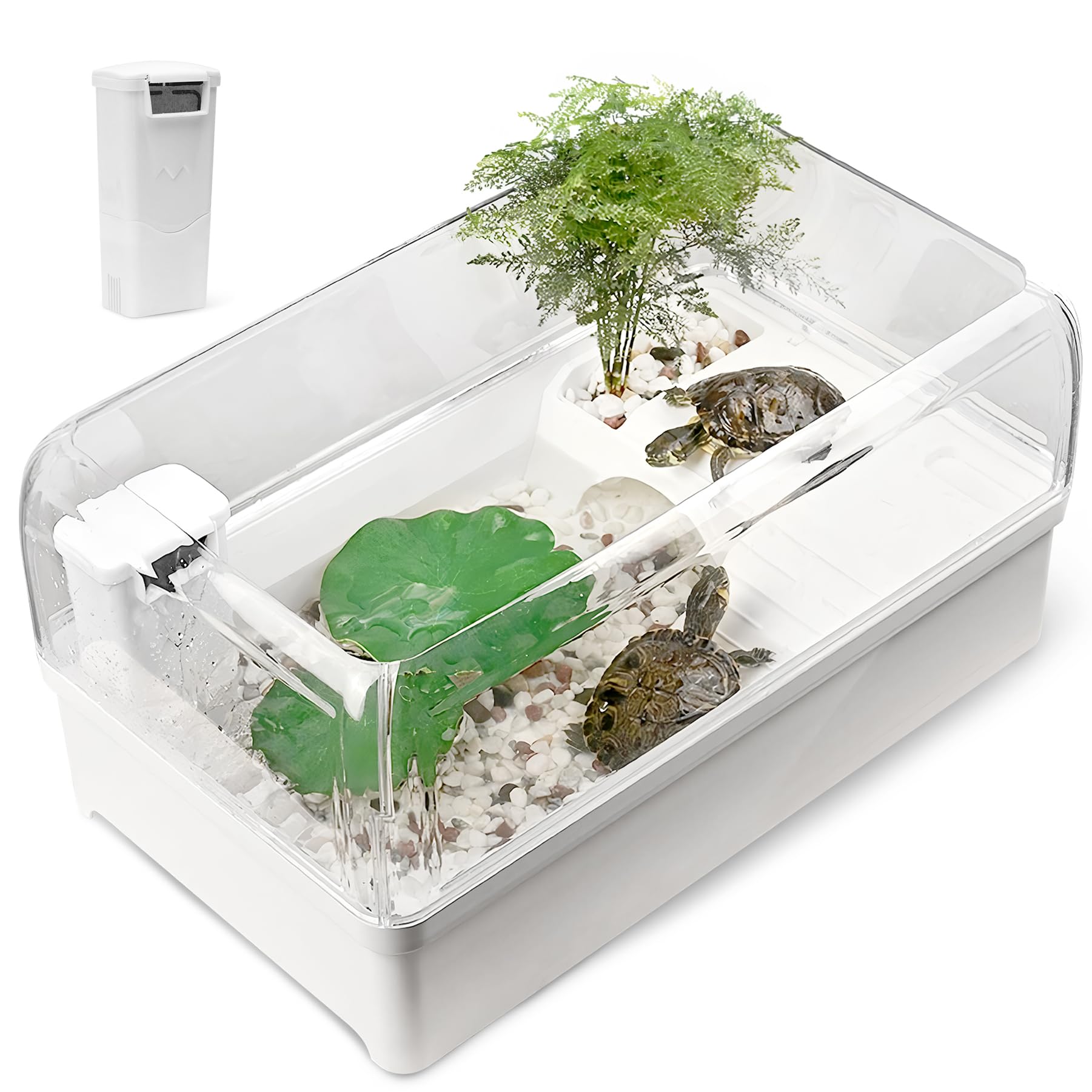 Indoor Turtle Setup Complete Turtle Tank Habitat Kit With Basking ...