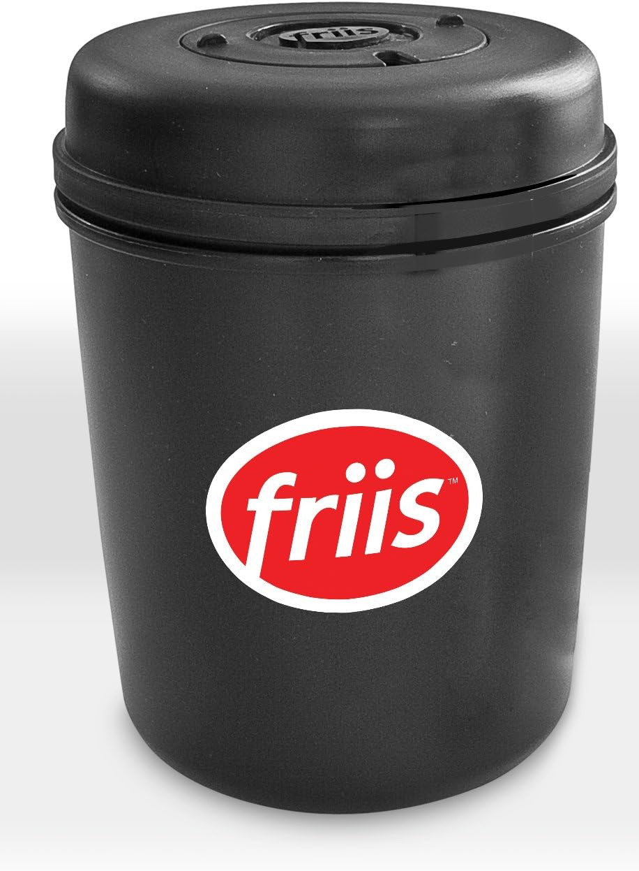 Amazon.com: Friis 16-Ounce Coffee Vault, Black Polymer: Coffee Canister ...