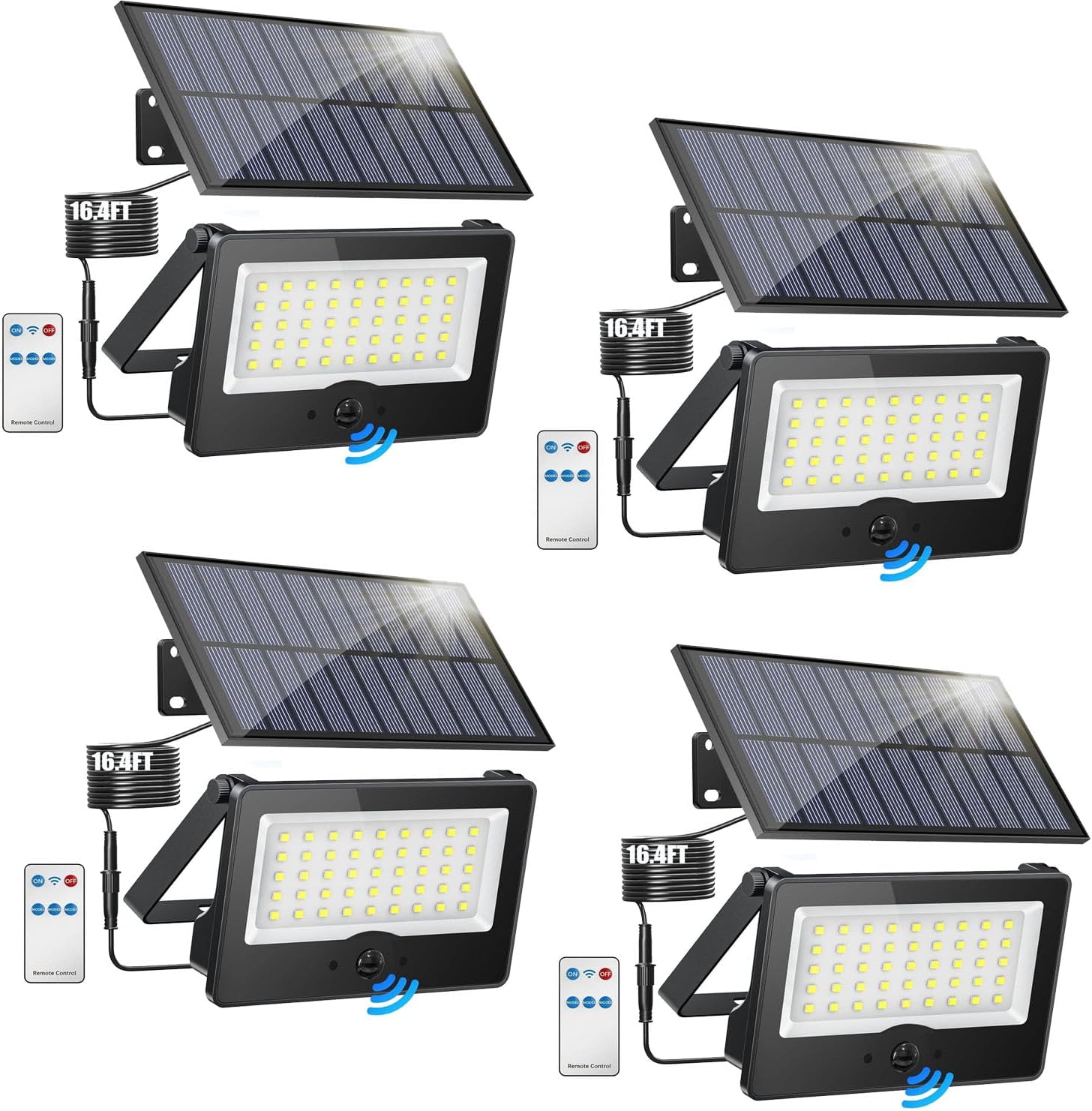 4Pack Solar Outdoor LED Wall Lights, 20W Motion Sensor Security Lights ...