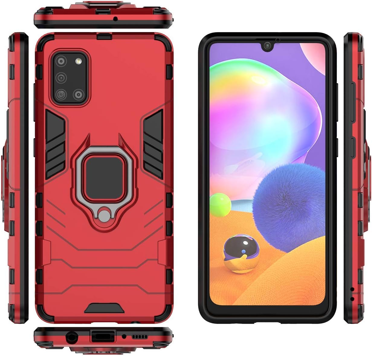 Amazon.com: QiongNi Funda para Samsung Galaxy A31, soporte magnético ...