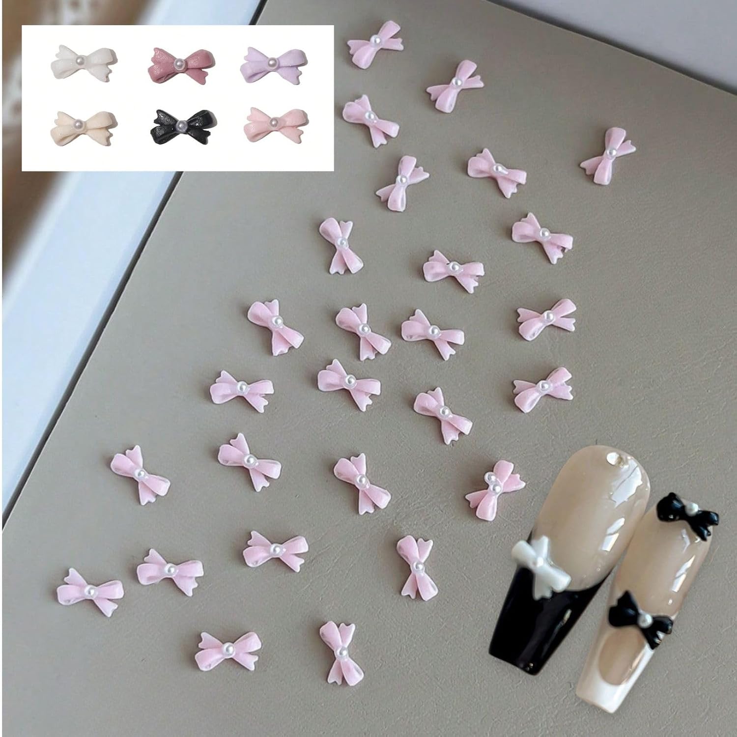 Amazon.co.jp: trekko ネイルパーツ リボン 小さめ ネイル リボンパーツ 可愛い 樹脂パーツ (ベビーピンク) : ビューティー