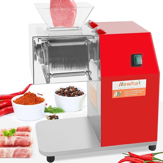 Amazon.com: Newhai 850W Meat Cutter Machine, Commercial Meat Cutting ...