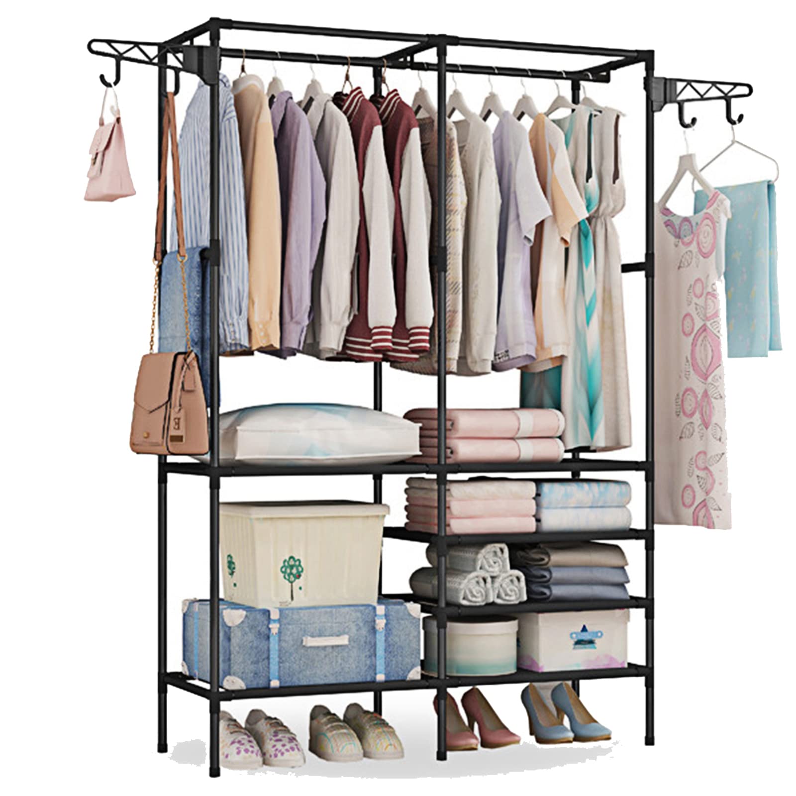 Amazon.com: iMounTEK Garment Racks,Clothes Rack Garment Shelf Clothing ...