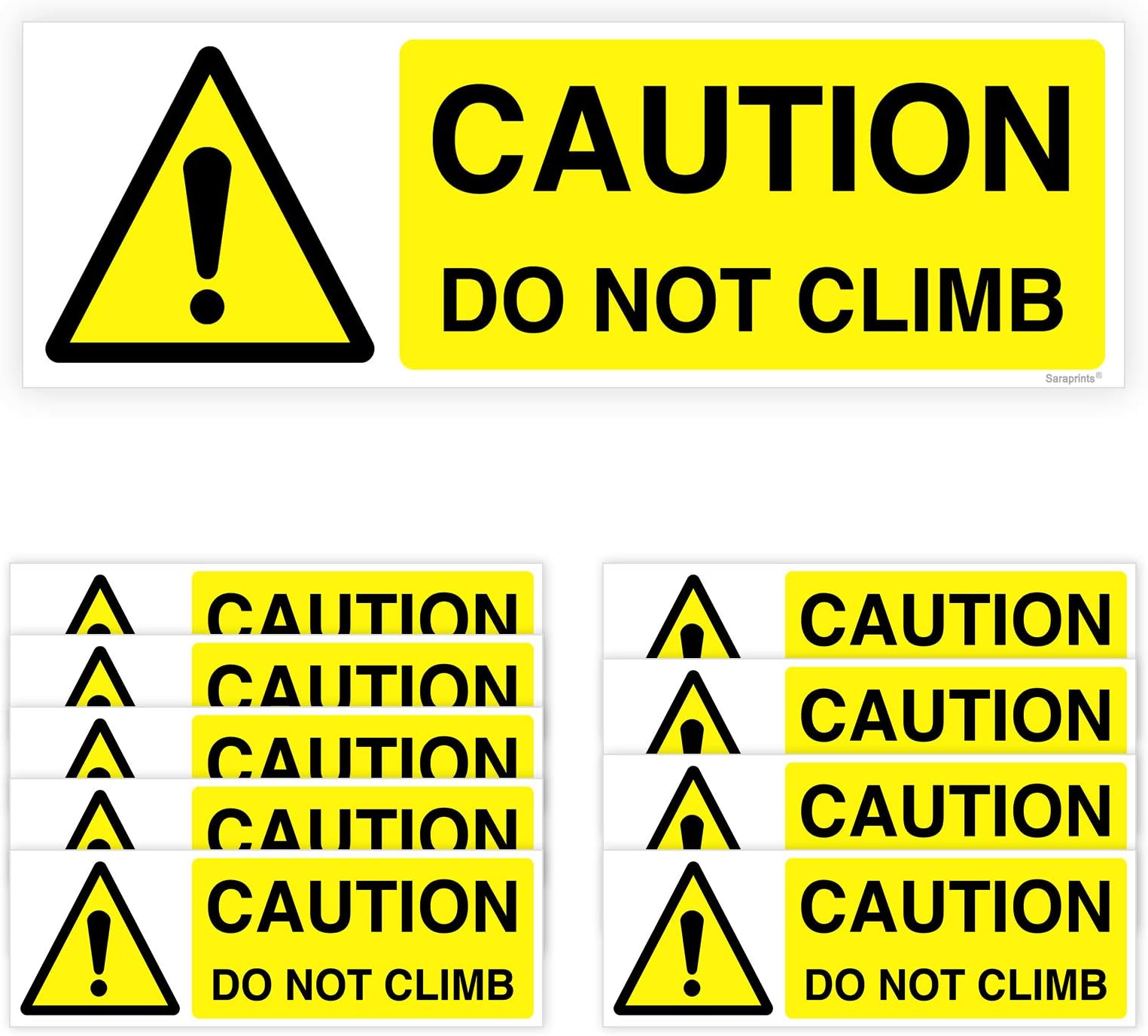 Do not climb Safety sign - 1.2mm Rigid plastic 300mm x 200mm : Amazon.co.uk