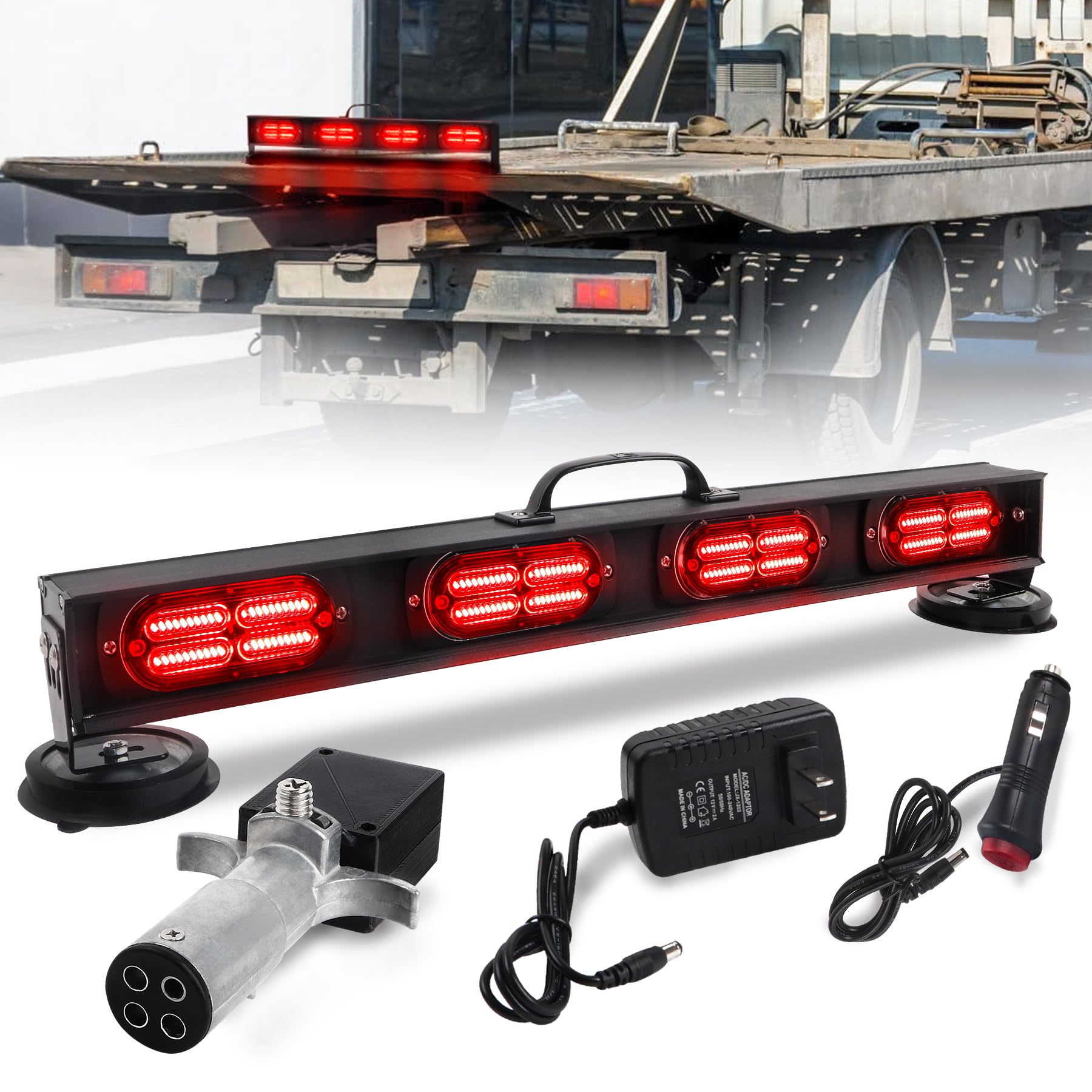 Wireless Trailer Tow Light Bar Ultra Bright LED with 4-Pin RV Round ...