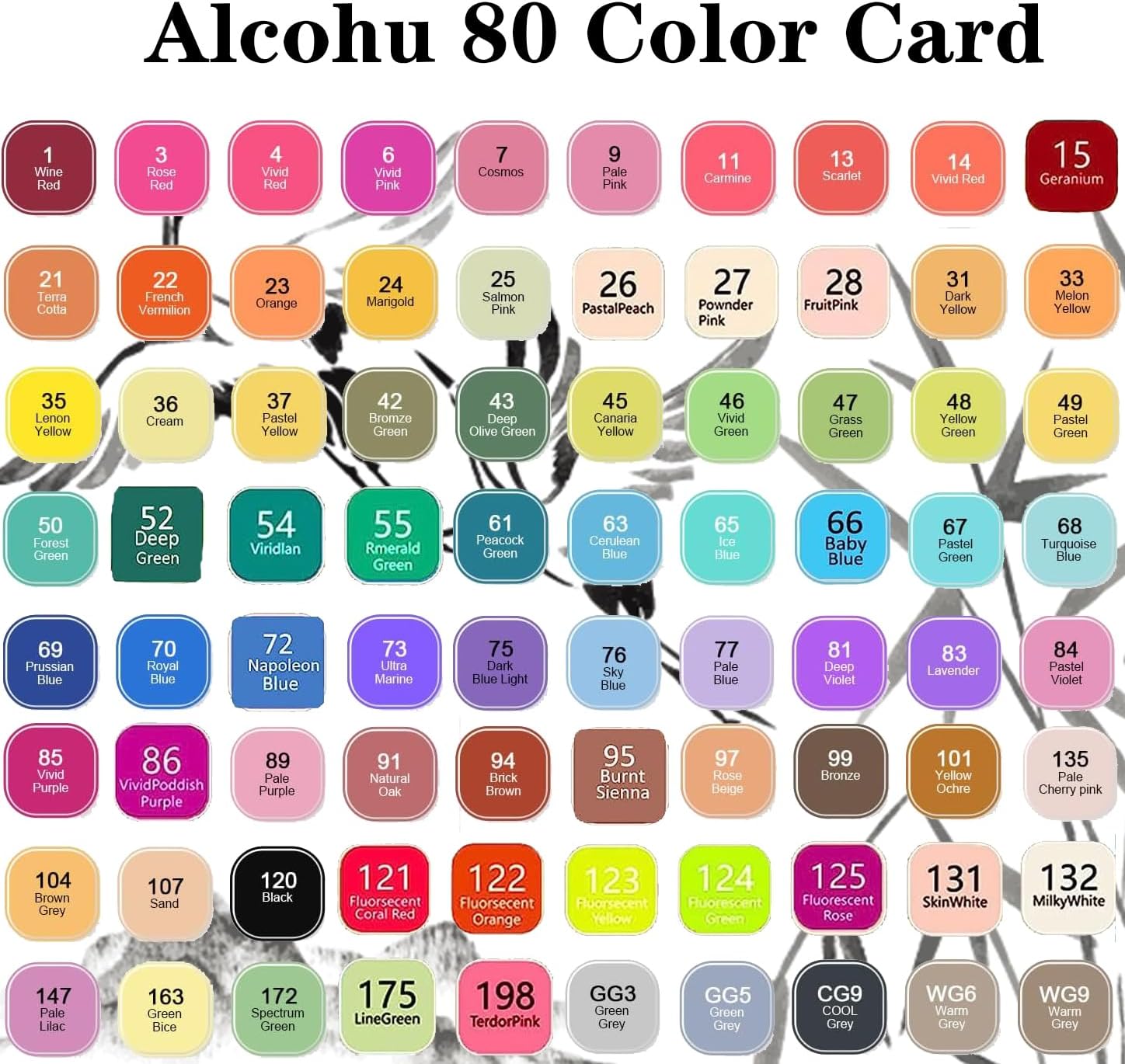 Alcohu Juego de marcadores de alcohol, 80 colores marcadores de alcohol ...