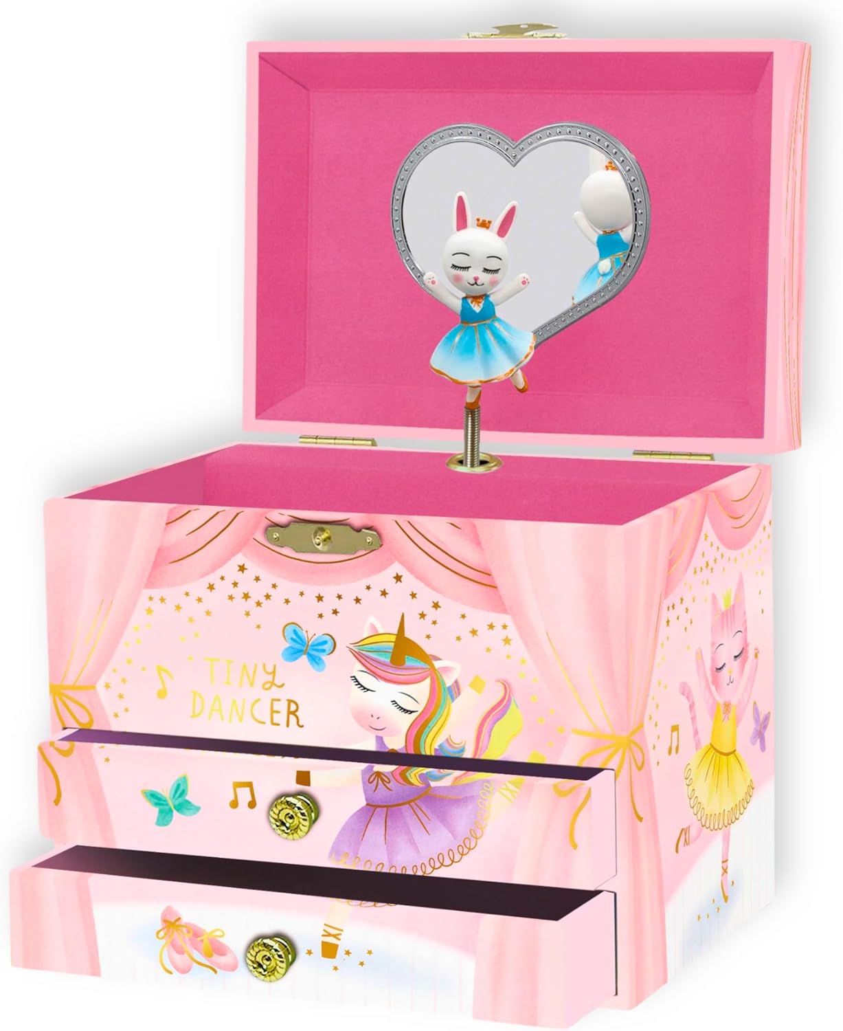 Amazon.com: Musical Ballerina Jewelry Box for Girls - Kids Music Box ...