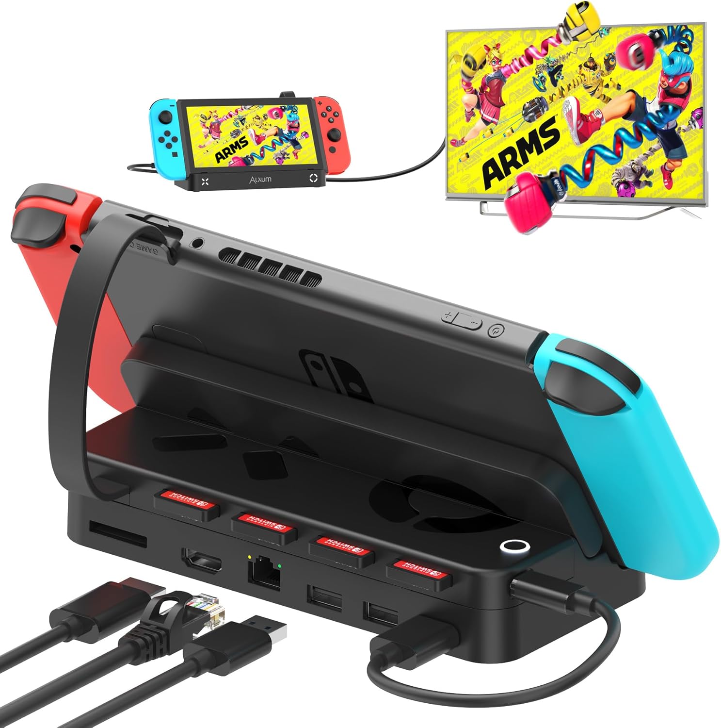 Alxum Switch Docking Station with Game Switcher for Nintendo Switch ...