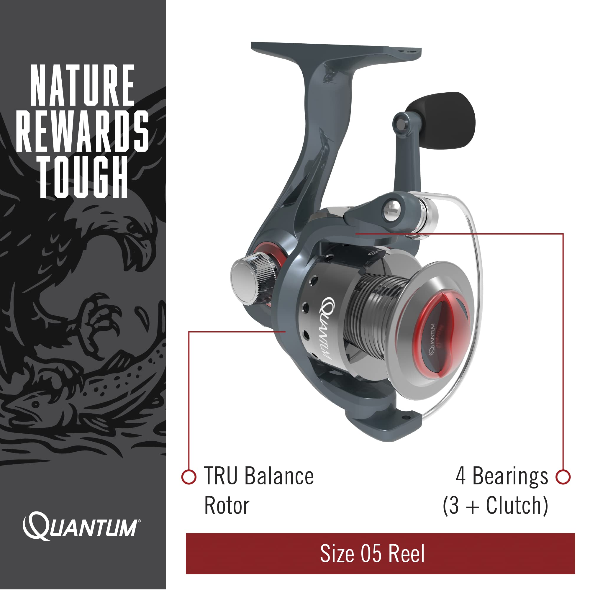 (bottom piece)Quantum Optix Spinning Reel and 2-Piece Fishing Rod Combo ...