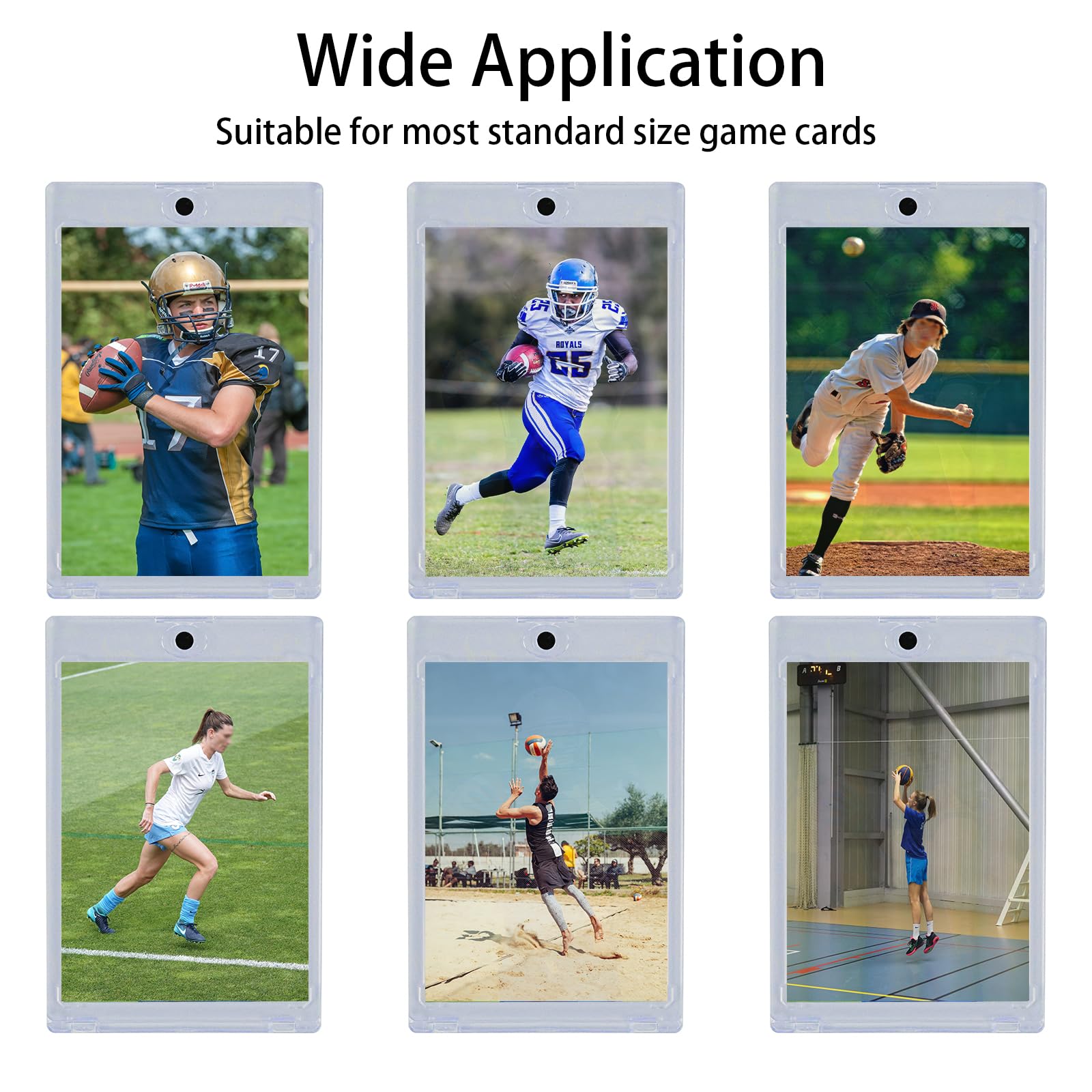 Succwoah 100ct Magnetic Card Holder for Trading Cards, 35 PT Clear ...