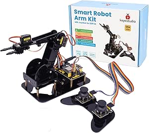 Amazon.com: KEYESTUDIO ESP32 Smart Robot Arm Kit for Arduino with Joystick,DIY Programming Robot ...