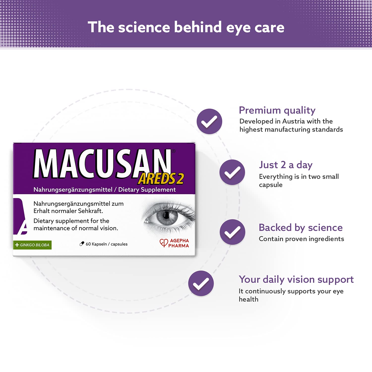 Macusan AREDS2 Tablets for Age-Related Macular Health | Increase ...