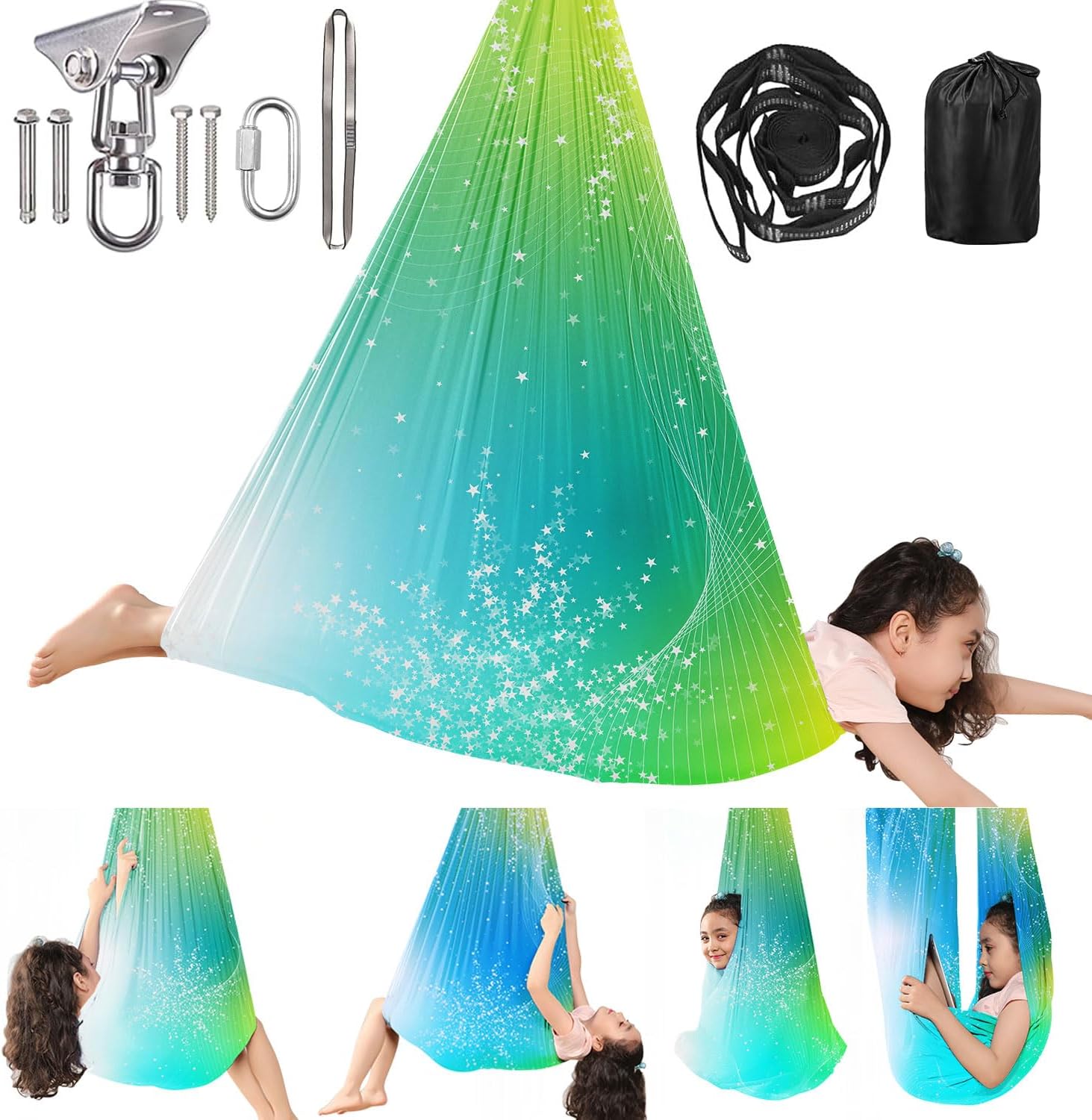 Amazon.com: 2 Layer Safe Sensory Swing for Kids Adults Pod Swing ...