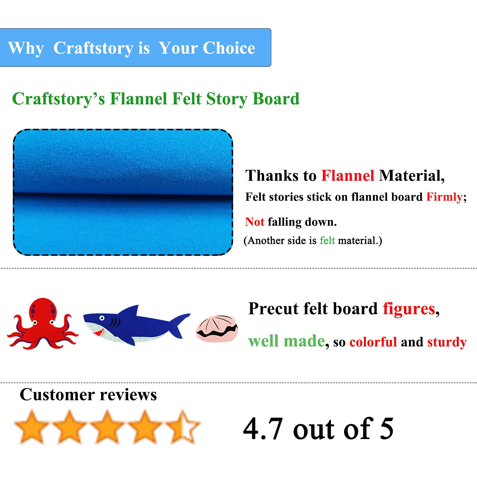 Buy Craftstory Ocean Felt Board Story Set for Toddlers Children Under ...
