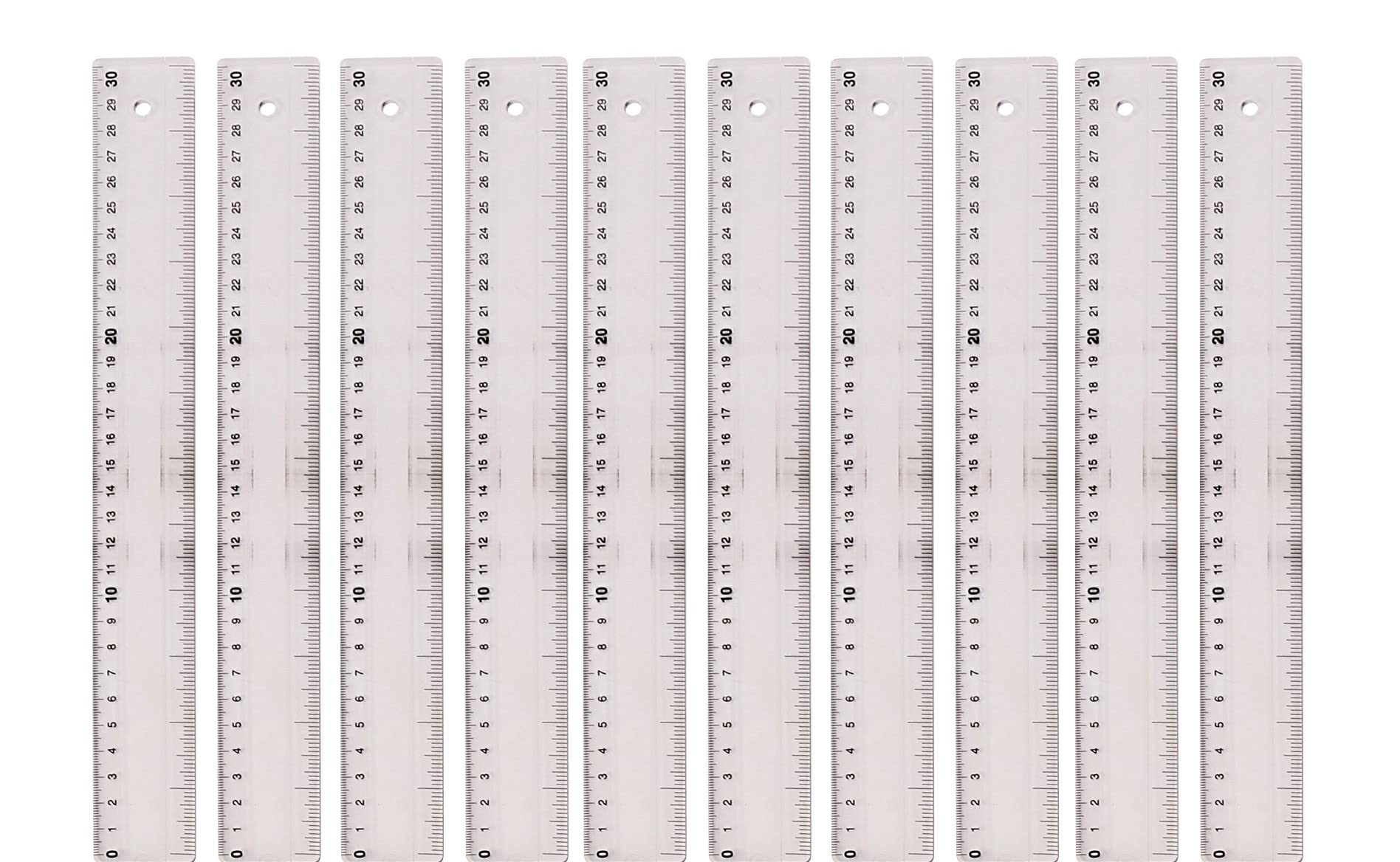 Clear Ruler 12 Inch 4-Pack Clear Plastic Rulers 12 Inch - Metric And ...