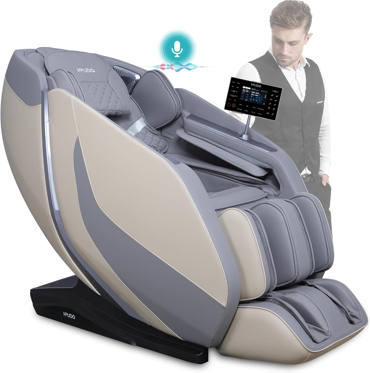 Amazon.com: PUDO A337-0 Massage Chair, Large, Beige : Beauty & Personal Care