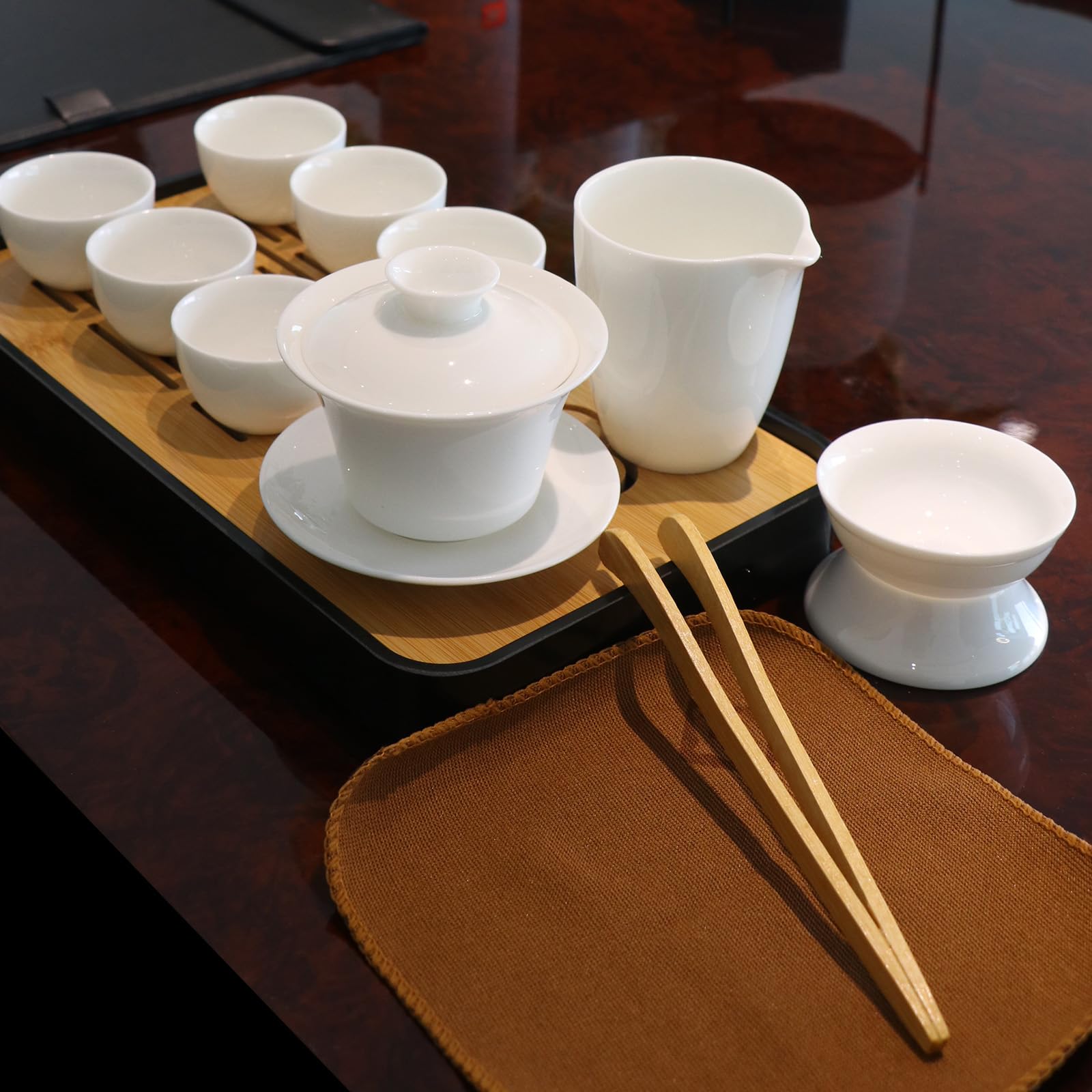 Snapklik.com : ICHAG Gongfu Tea Set 羊脂玉茶具White Jade,Yangzhi Jade Tea ...