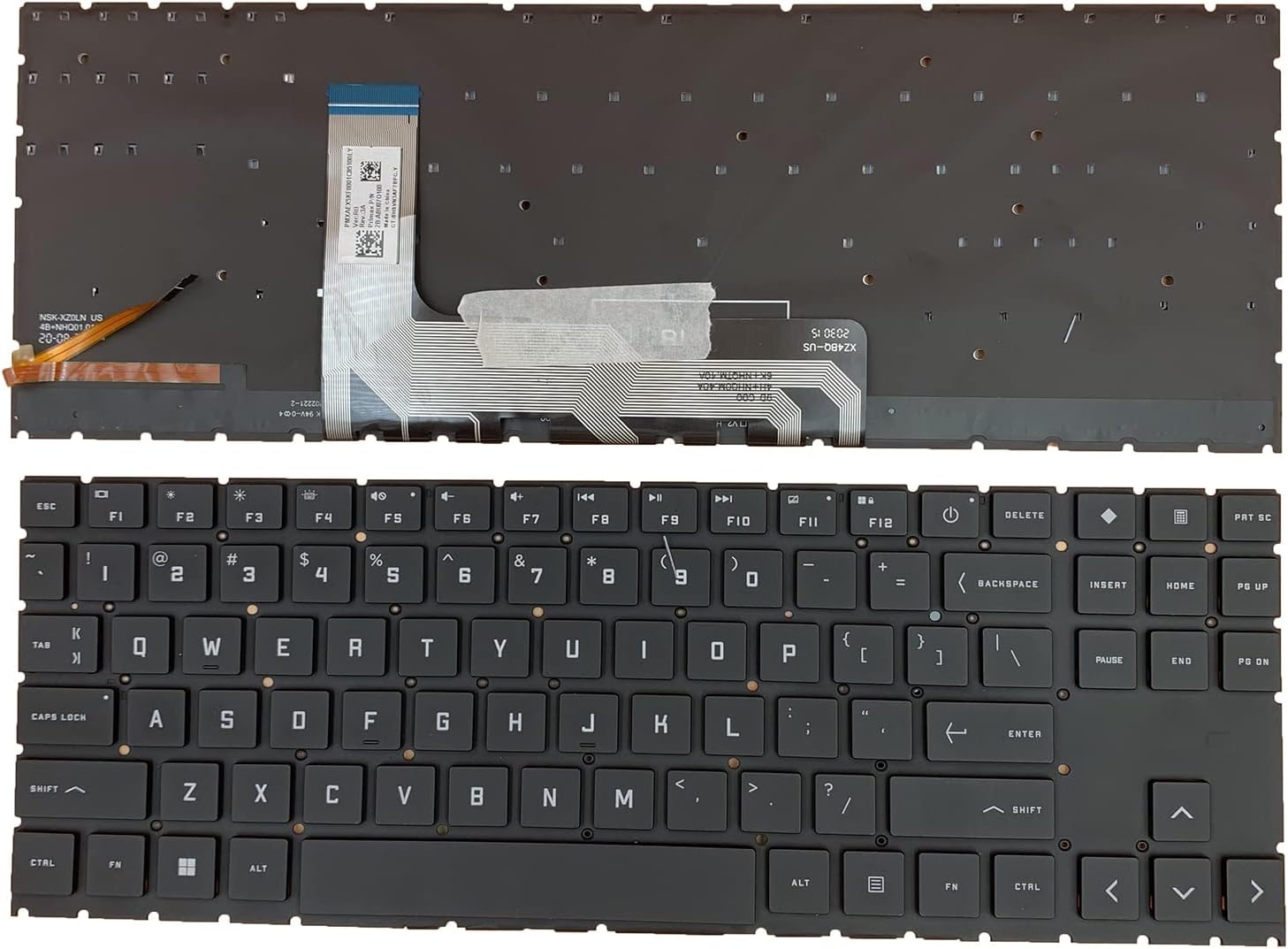Amazon.com: Laptop Replacement US Layout White Backlight Keyboard for ...
