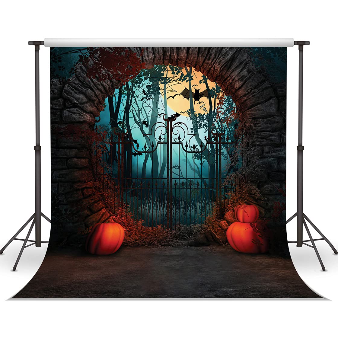 WOLADA 8x8FT Halloween Photo Backdrop Halloween Night Photography ...