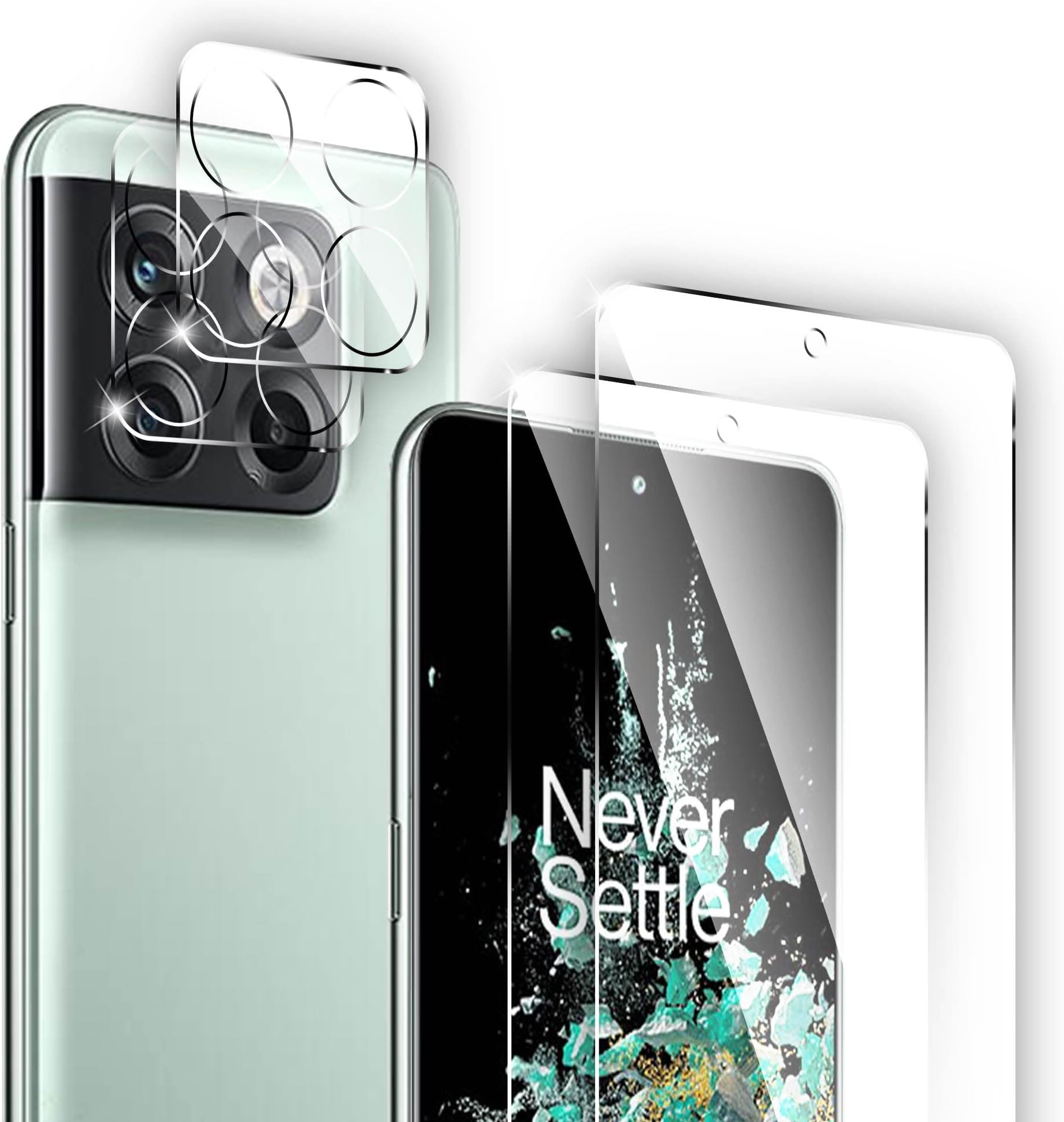 Amazon.com: Cizerin 4 Pack Screen Protector for OnePlus 10T 5G - 2 Pack ...