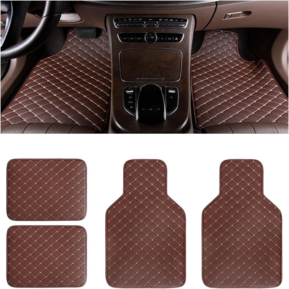 Amazon.com: AUCELI Car Floor Mats, 4pcs Carpet Floor Mat Set, Luxury ...