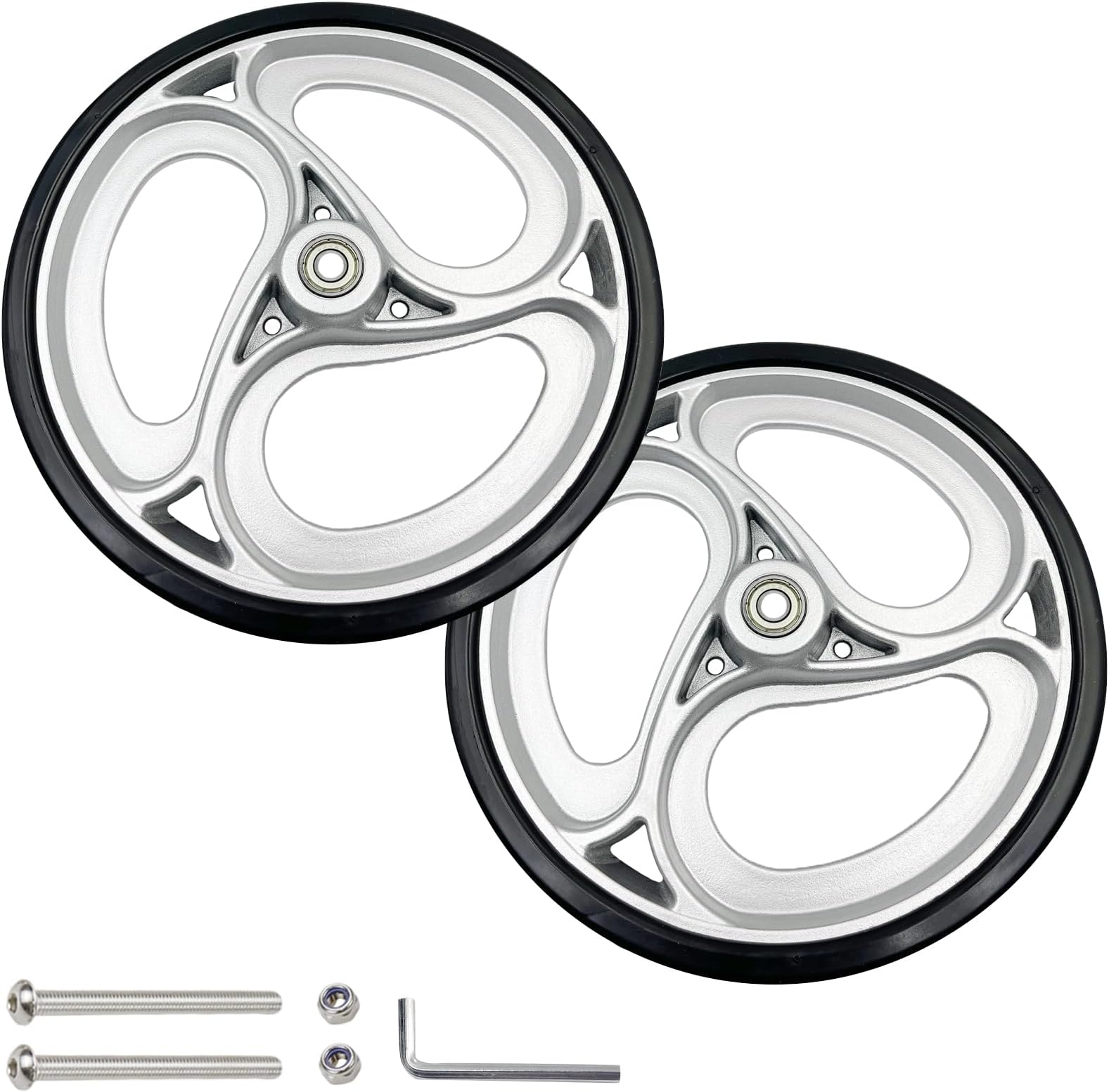 Amazon.com: Wealrit 2 Pcs Wheels Replacement for Wheelchairs Solid 10 ...