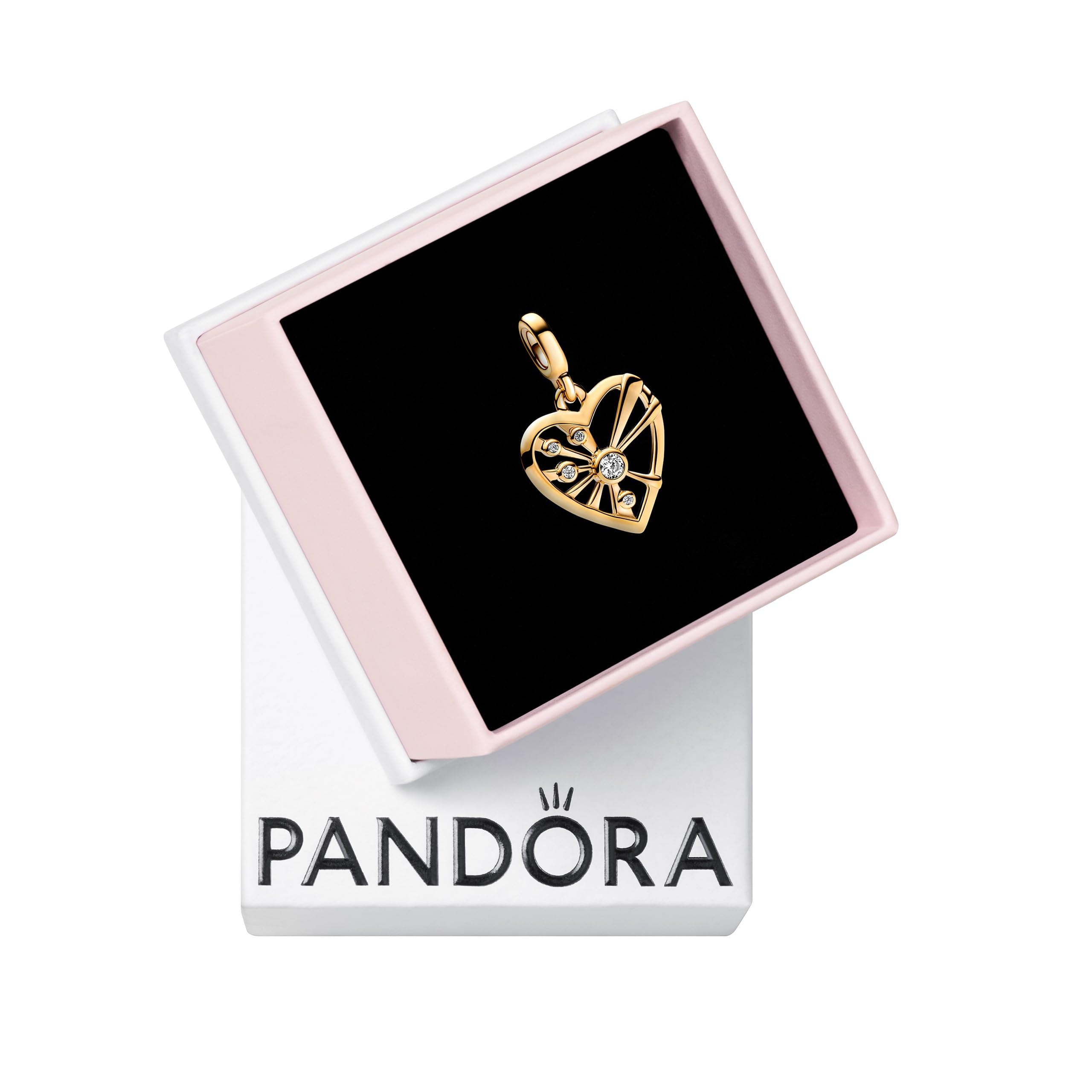 Amazon.com: PANDORA Heart & Rays Medallion Charm - Compatible with ...