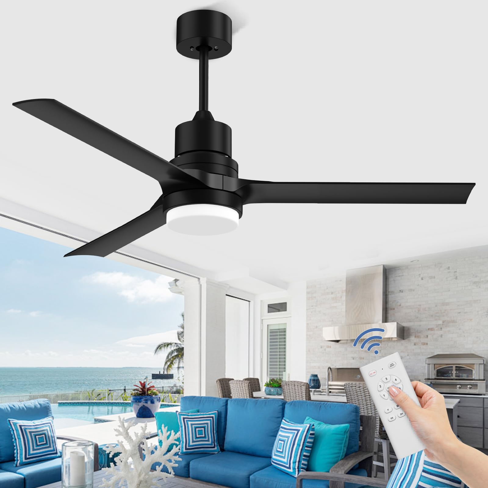 Patio Ceiling Ideas Ceiling Lighting Fan Bretton 48 Inch 3 Blades