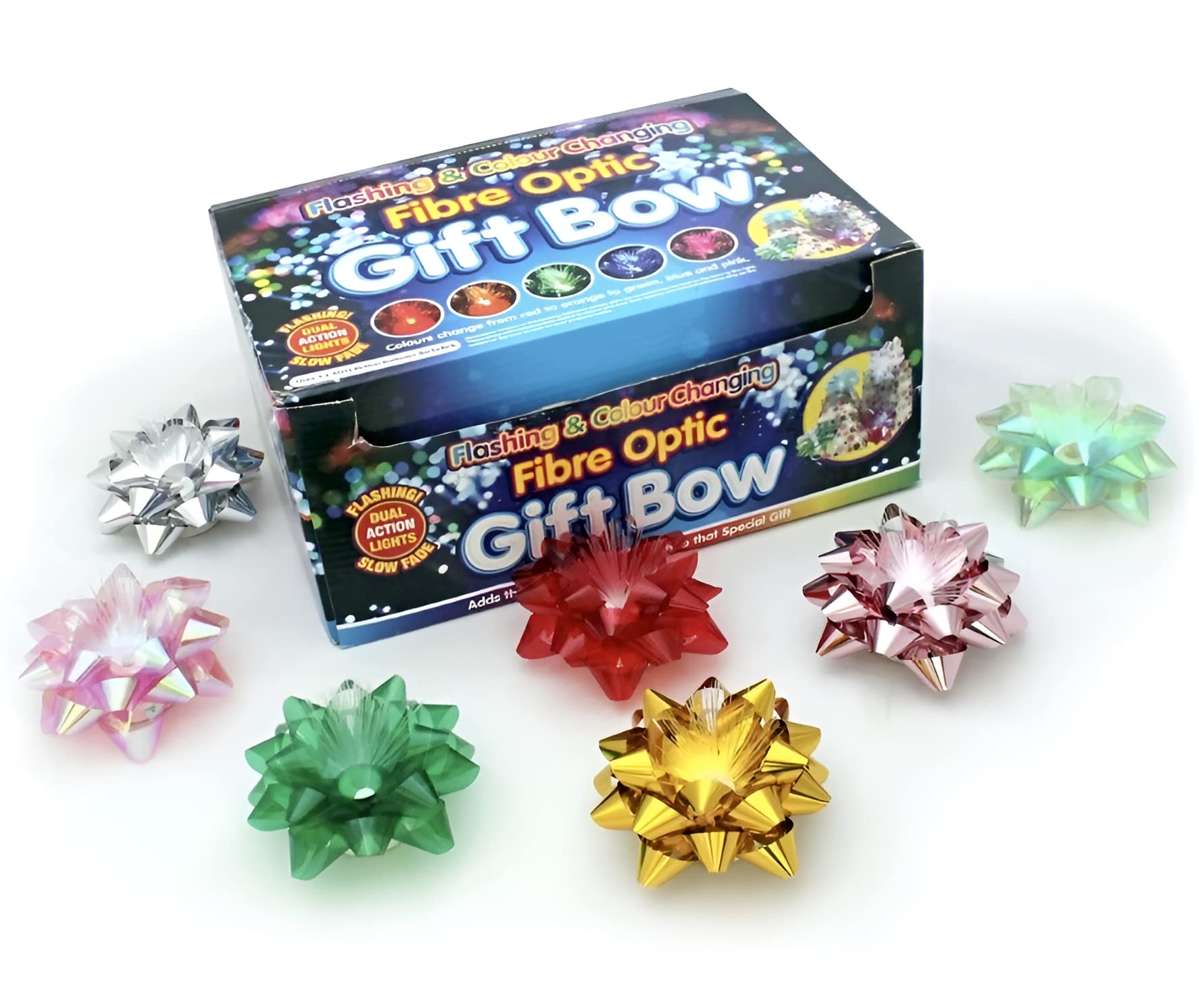 Amazon.com: Light up Gift Bow Assortment, Iridescent LED Ribbon Bow for ...