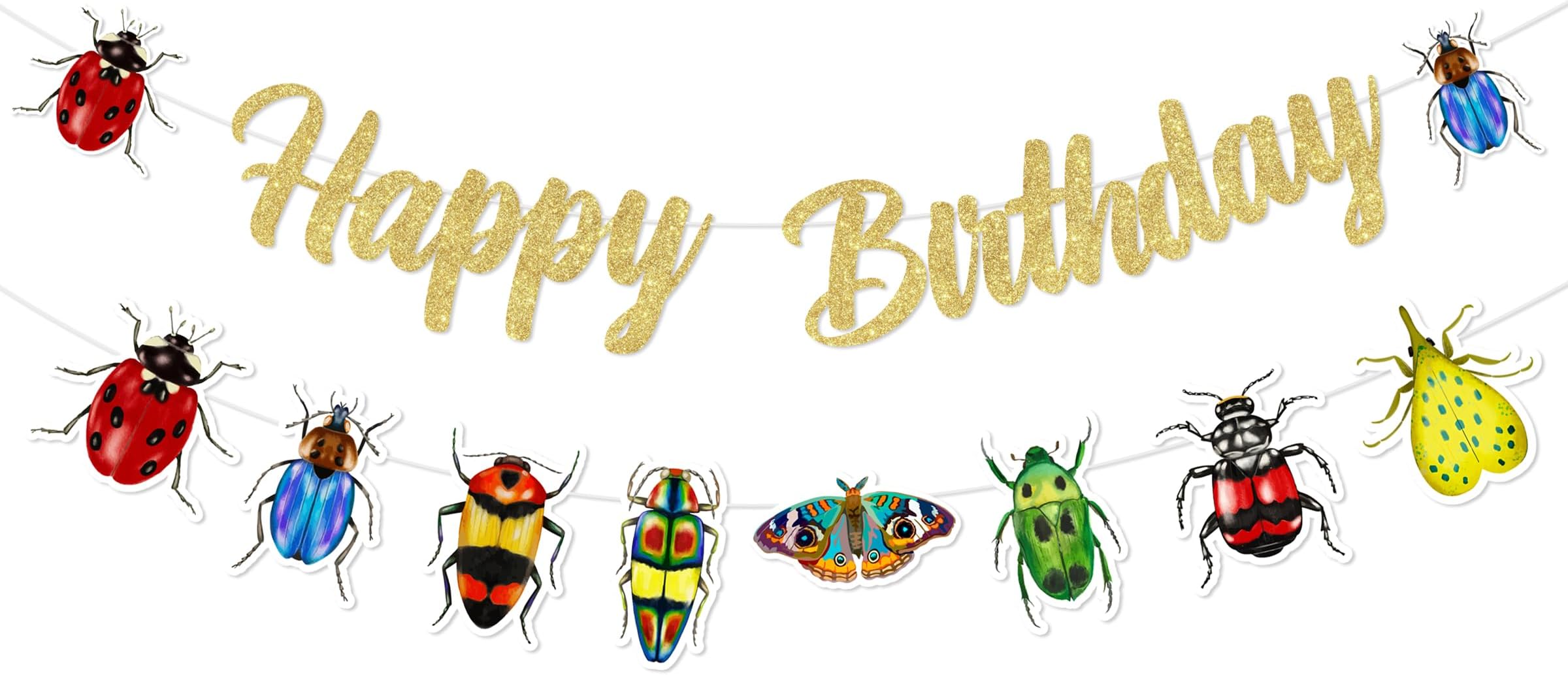 Amazon.com: Insect Birthday Party Decorations - Bug Happy Birthday ...