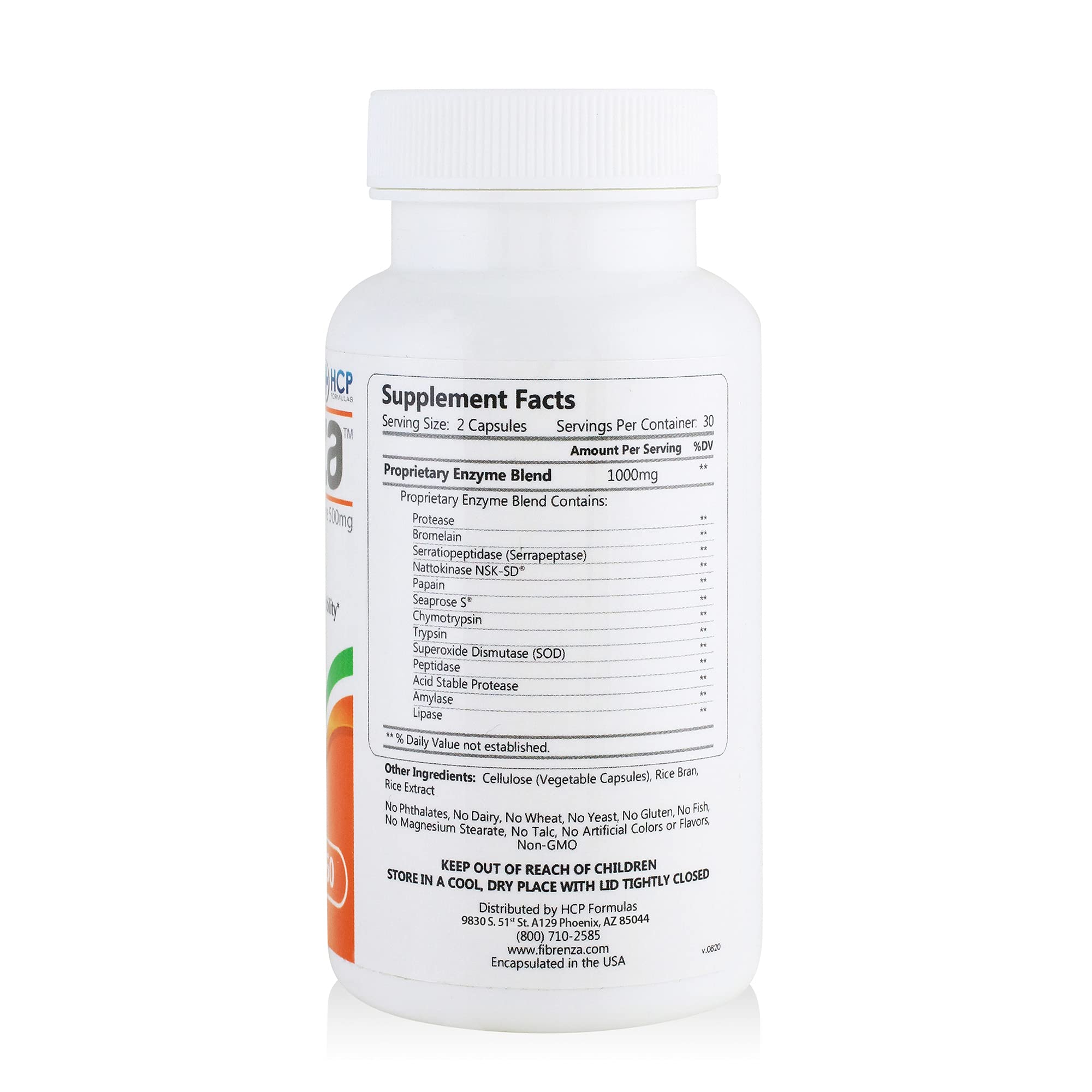 HCP Formulas - Fibrenza - Systemic Enzyme Complex with Fibrinolytic ...