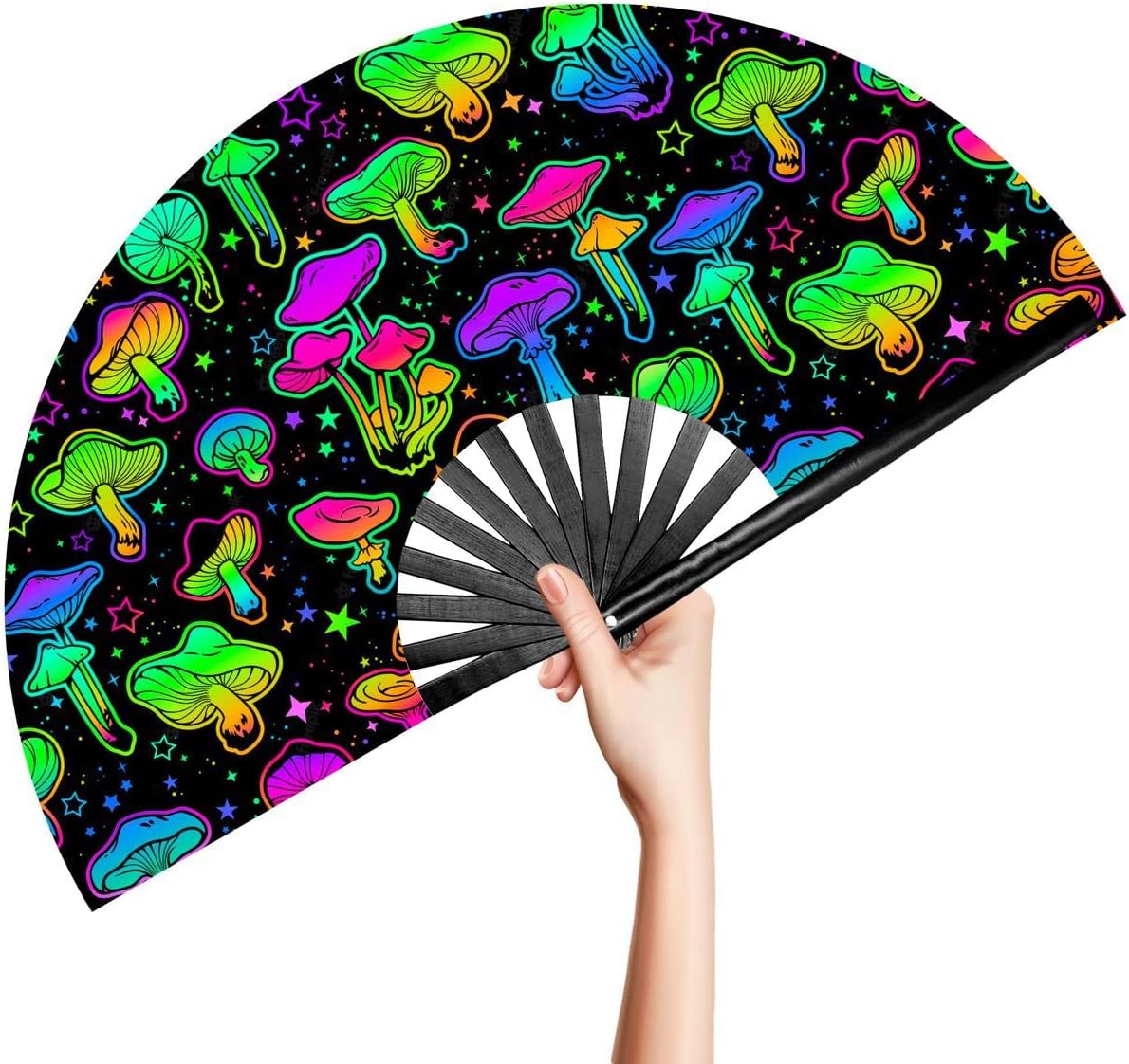 Amazon.com: OMyTea Rave Hand Fan Foldable for Women/Men/Drag Queen ...