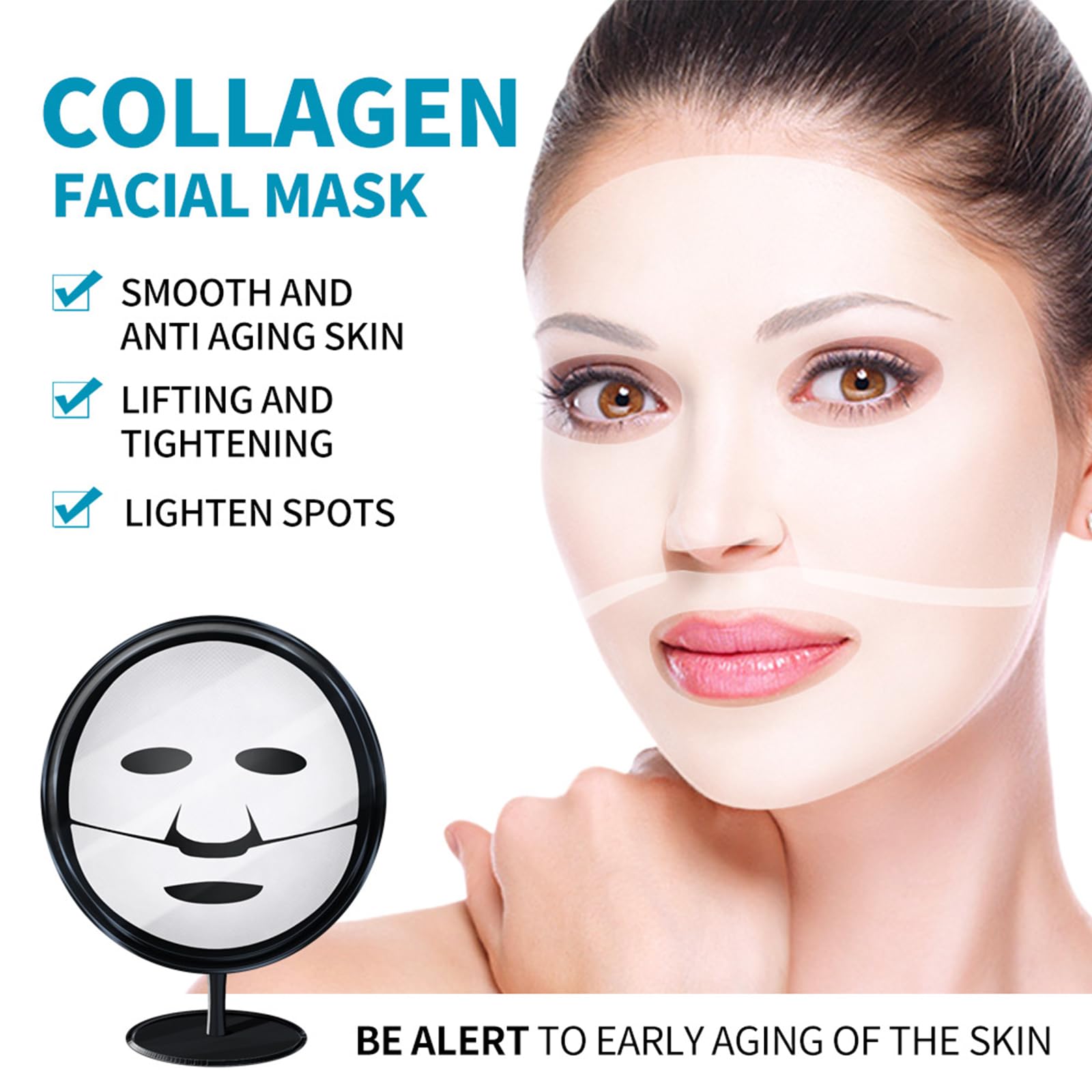 Collagen Face Mask Overnight, 5 PCS Collagen Mask Overnight, Collagen ...